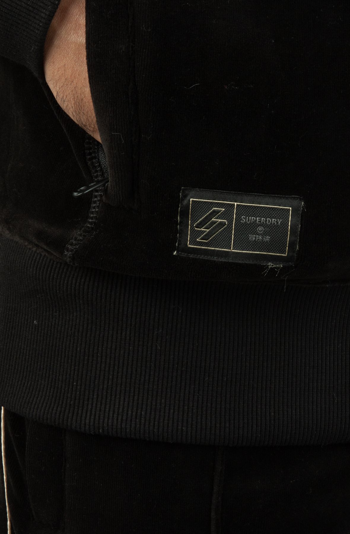 SUPERDRY Code SL Velour Track Top M2012016A - Shiekh