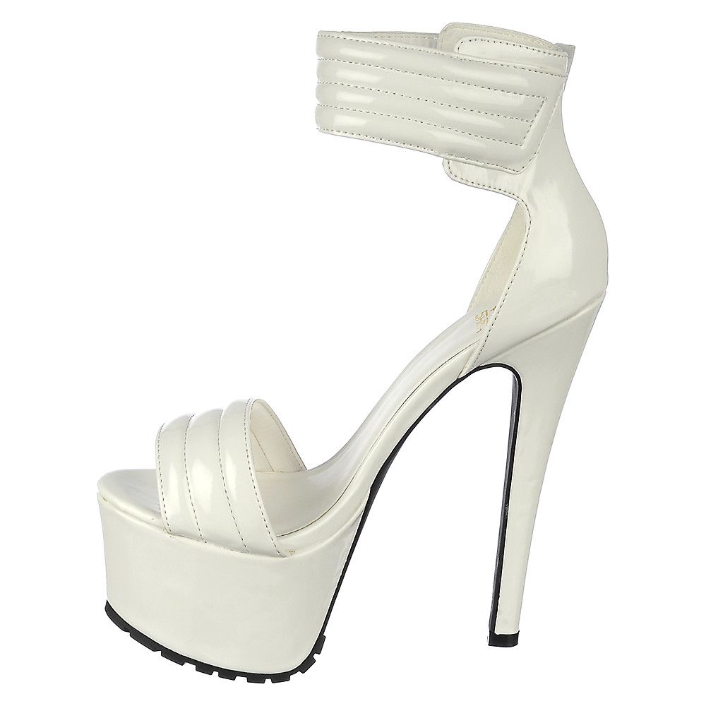 JC DOSSIER Reed Platform High Heel REED/WHITE - Shiekh