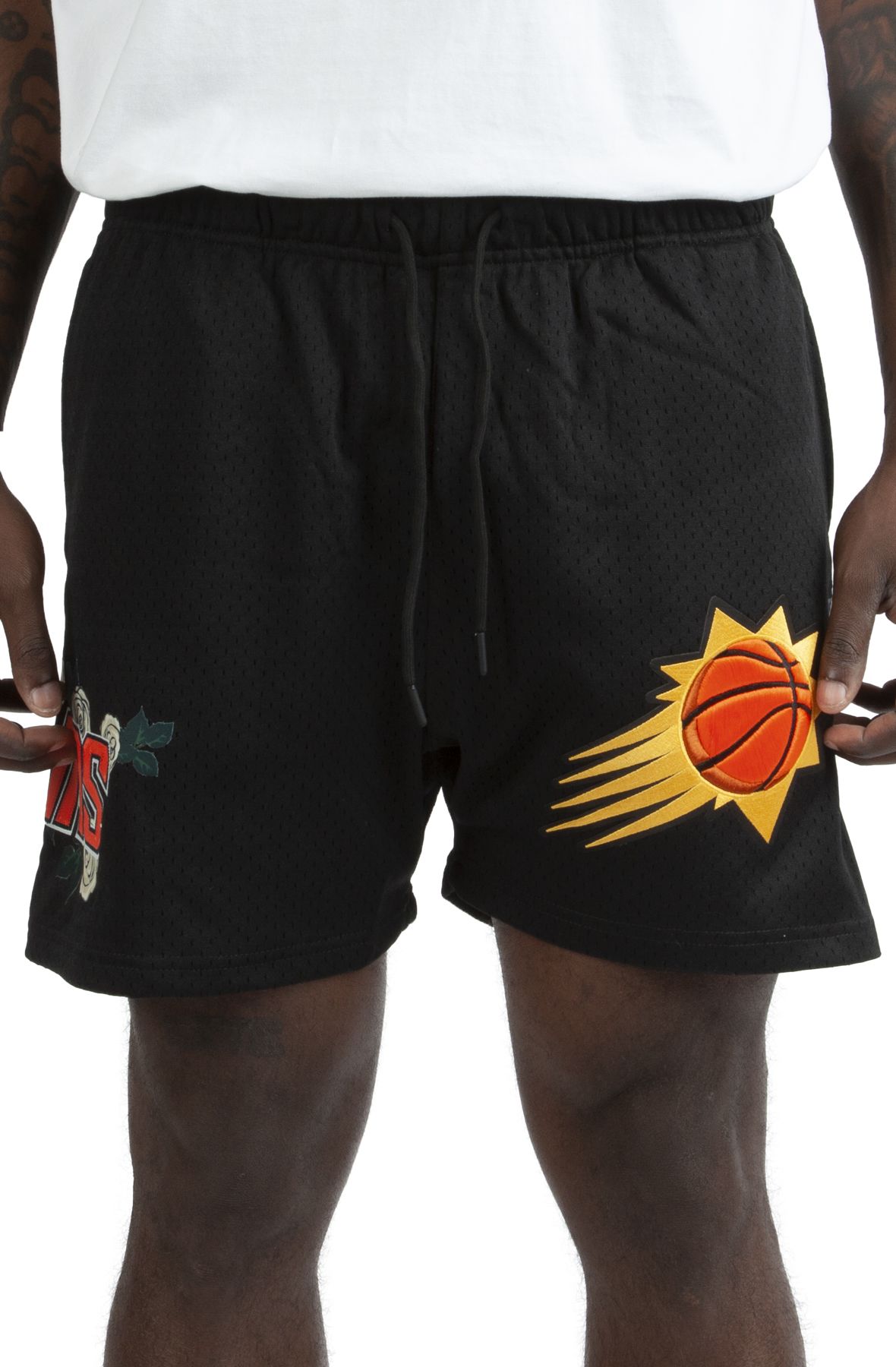 PRO STANDARD Phoenix Suns Mesh Logo Roses Shorts BPS355965-BLK - Shiekh