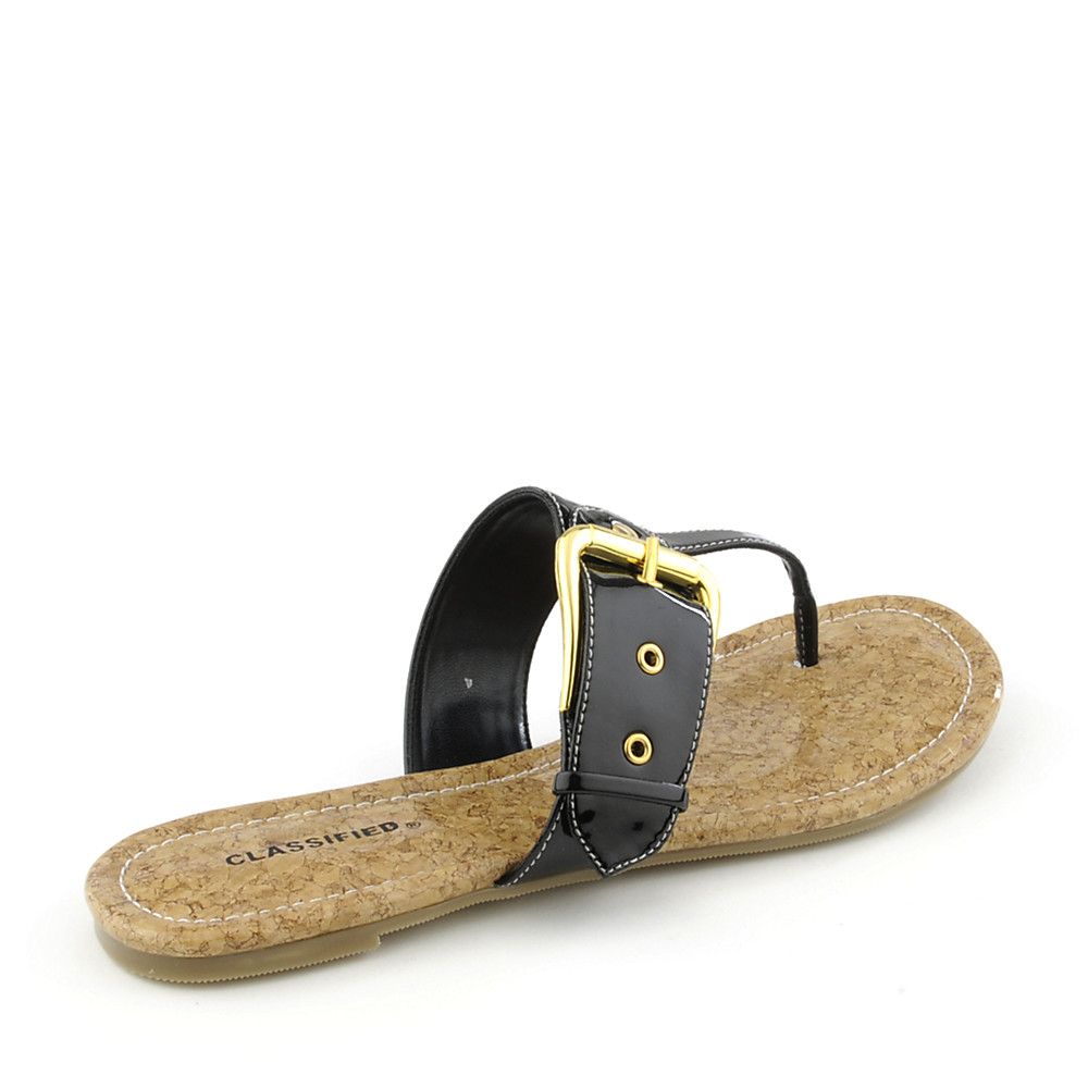 CITY CLASSIFIED Sachi-S Thong Sandal FD SACHI-S/BLACK - Shiekh
