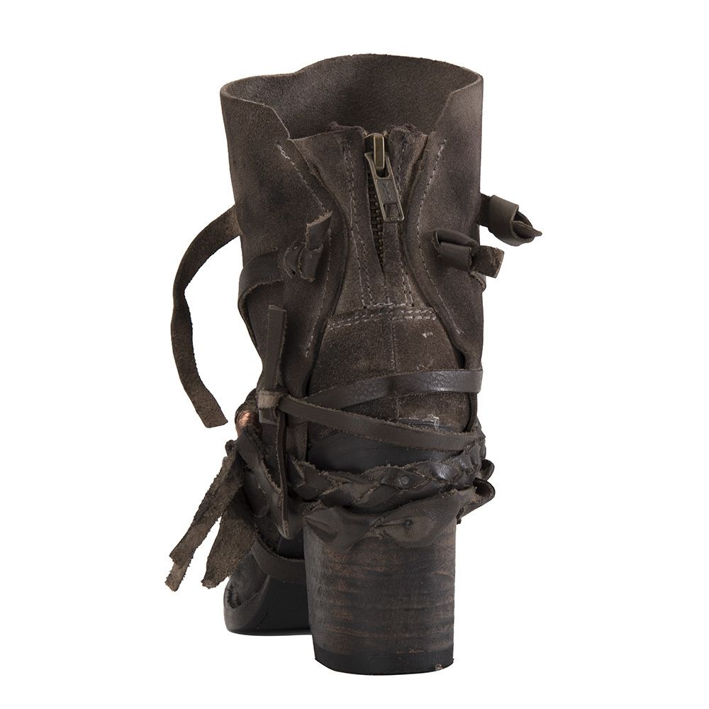 FREEBIRD BY STEVEN : Cairo Heel Booties FB-CAIRO GREY - Shiekh
