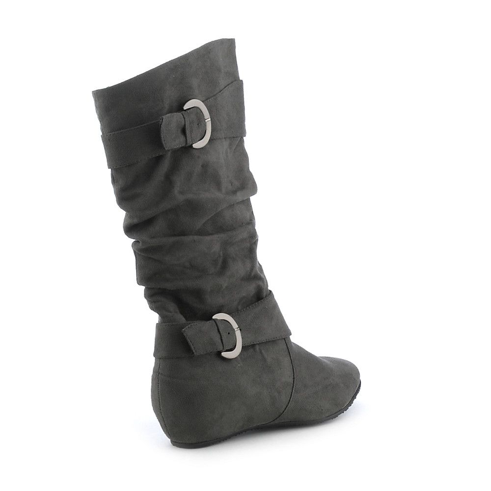 SHIEKH Women's Mid-Calf Boot Candies-15 CANDIES-15/GREY - Shiekh