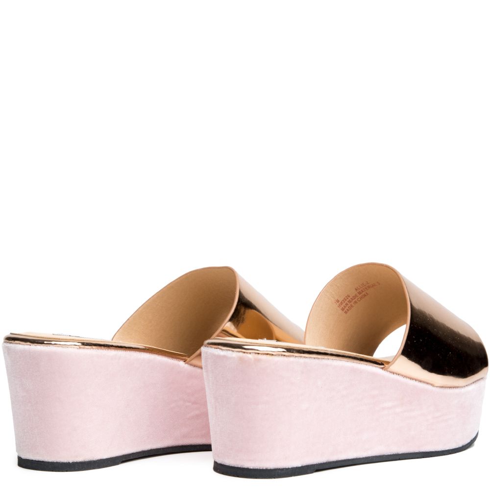 CAPE ROBBIN Allie-2 Platform Sandal ALLIE-2/RG - Shiekh