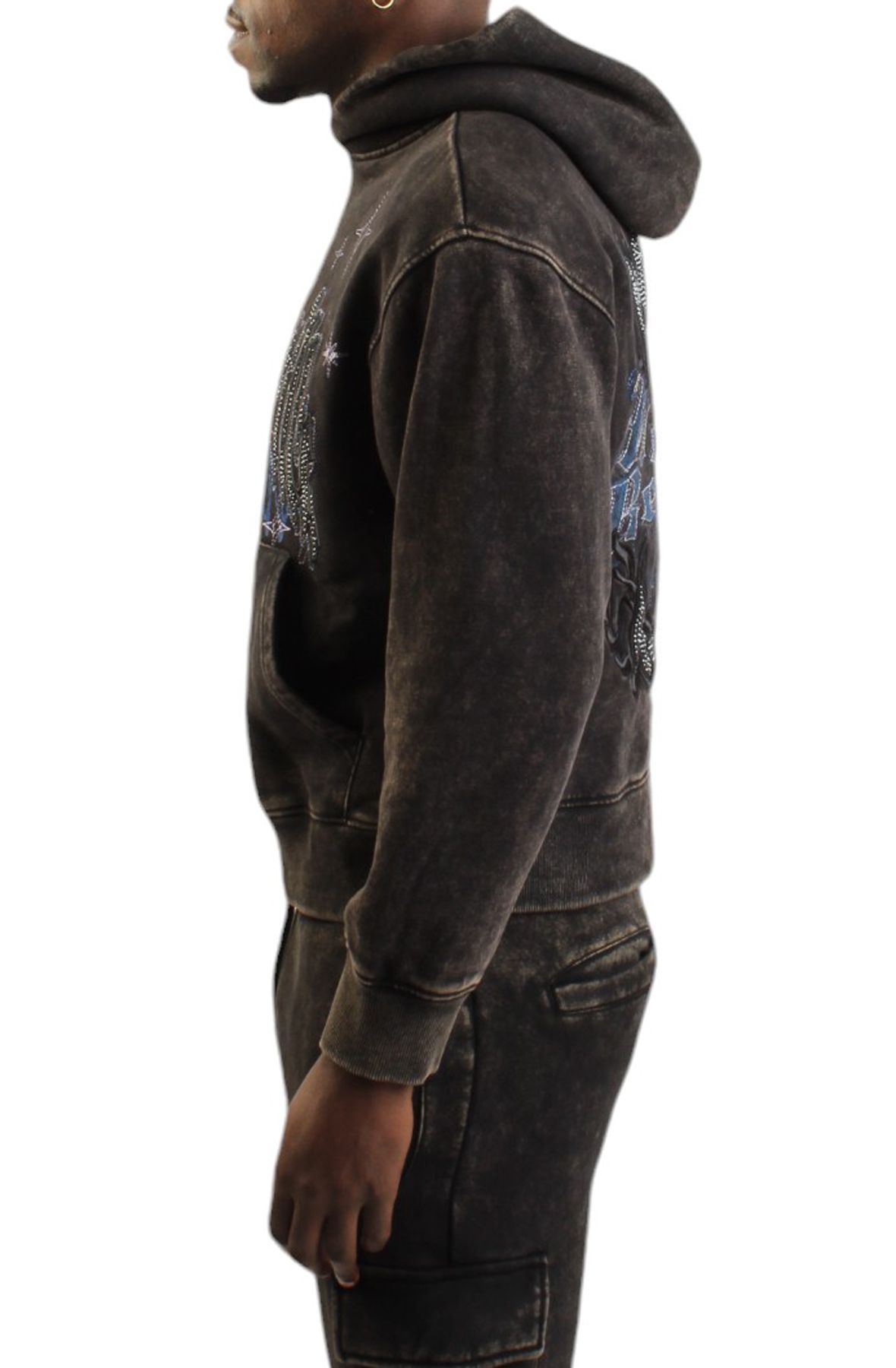 SMOKE RISE Gilded Grillz Hoodie FO24655SK-BLK - Shiekh