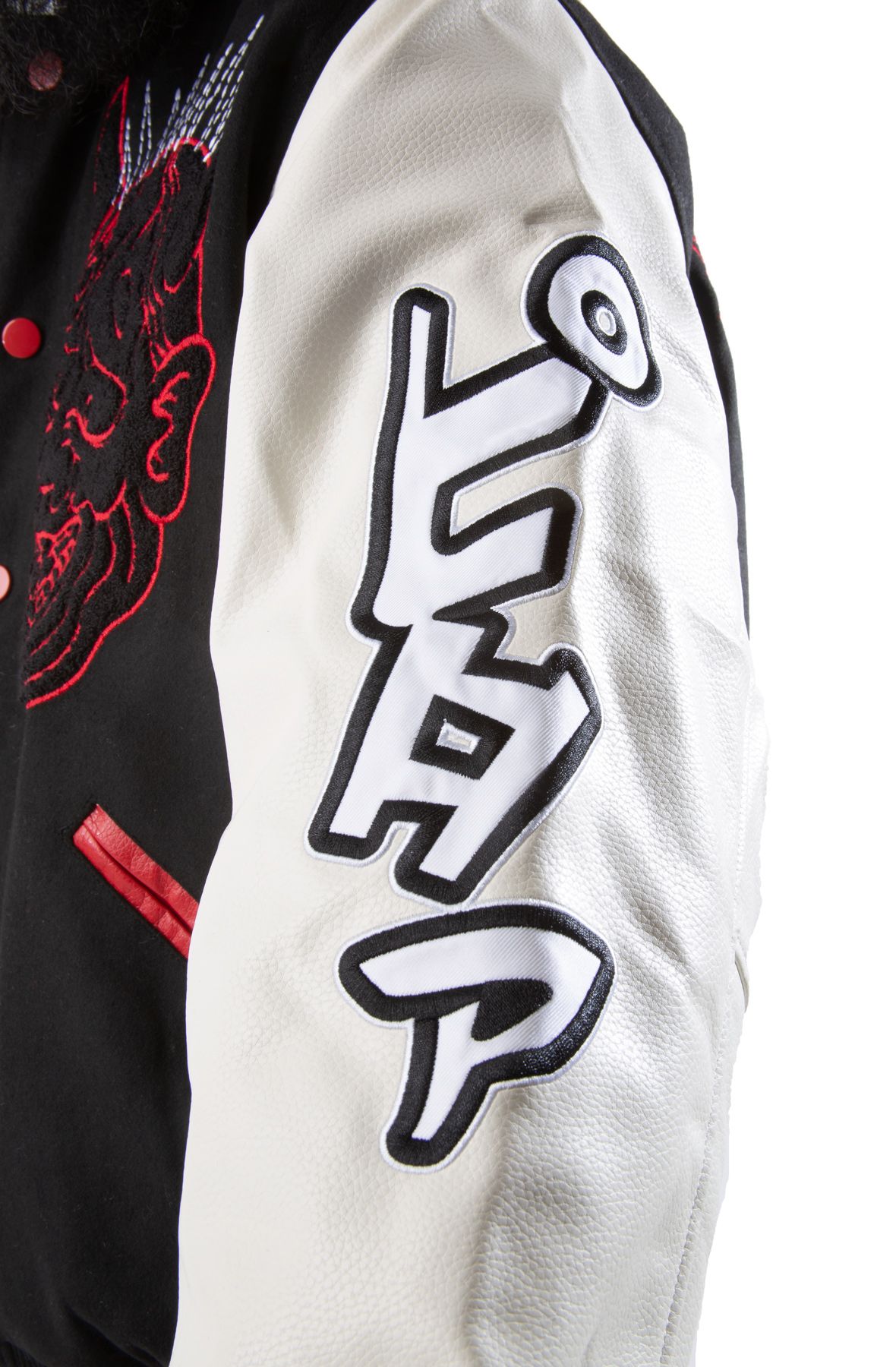 SMOKE RISE Oni Demon Varsity Jacket WW21783-BLK - Shiekh