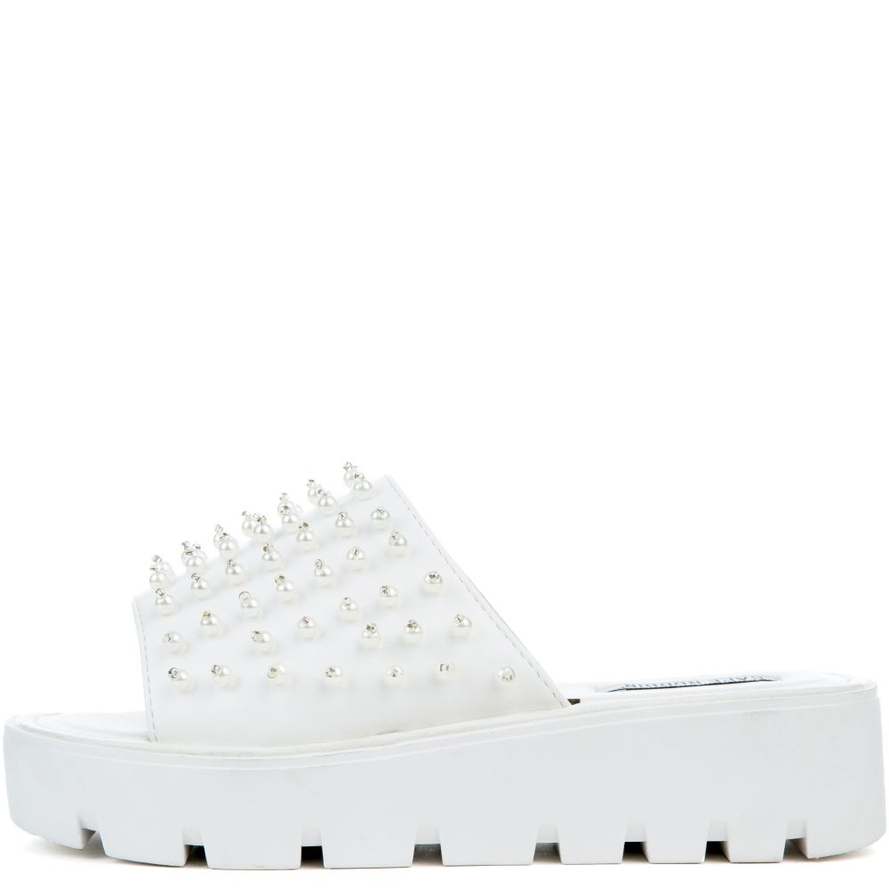 CAPE ROBBIN Mandy-1 Slides MANDY-1/WHITE - Shiekh
