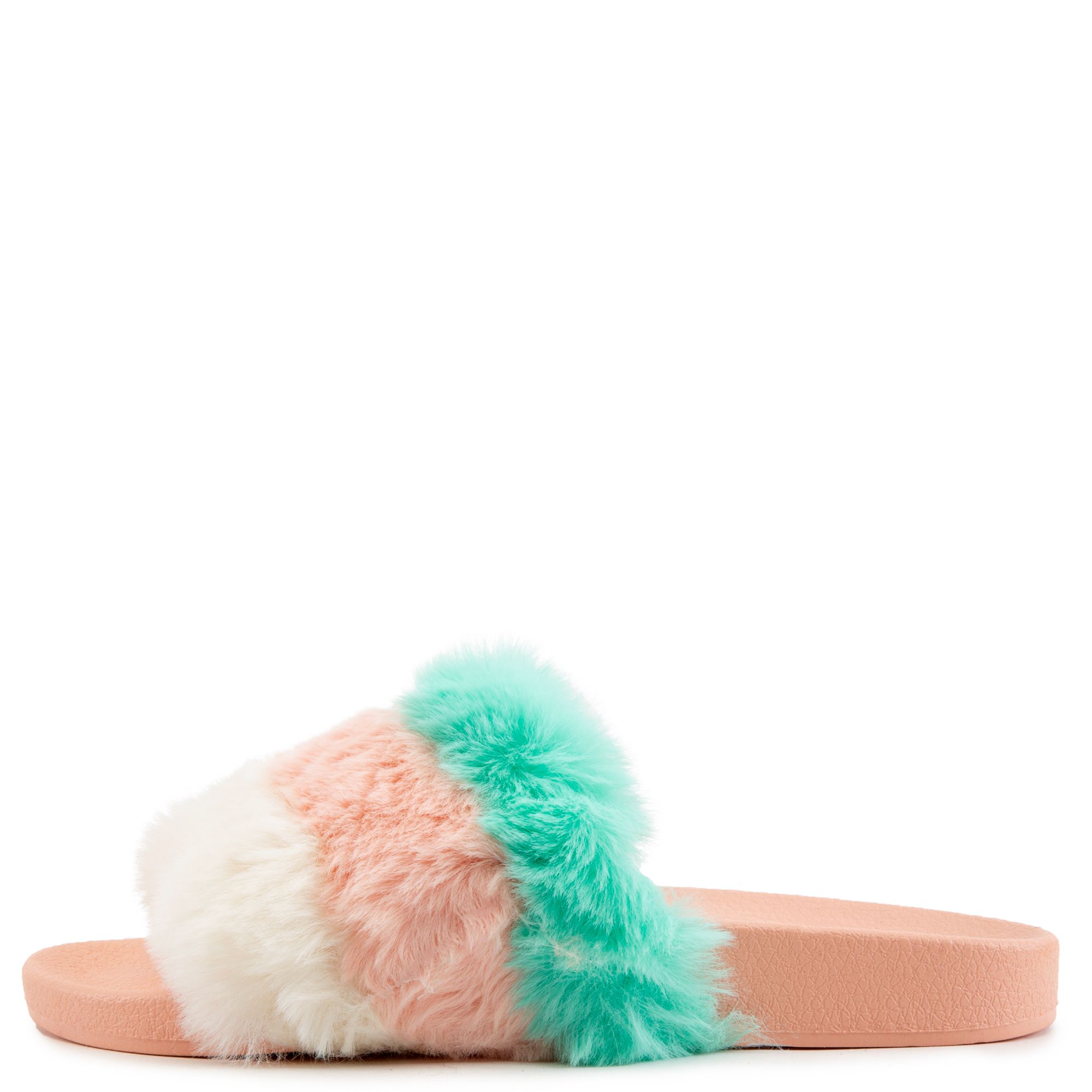 CAPE ROBBIN Yale Fur Sandals YALE-SHI-PNK - Shiekh