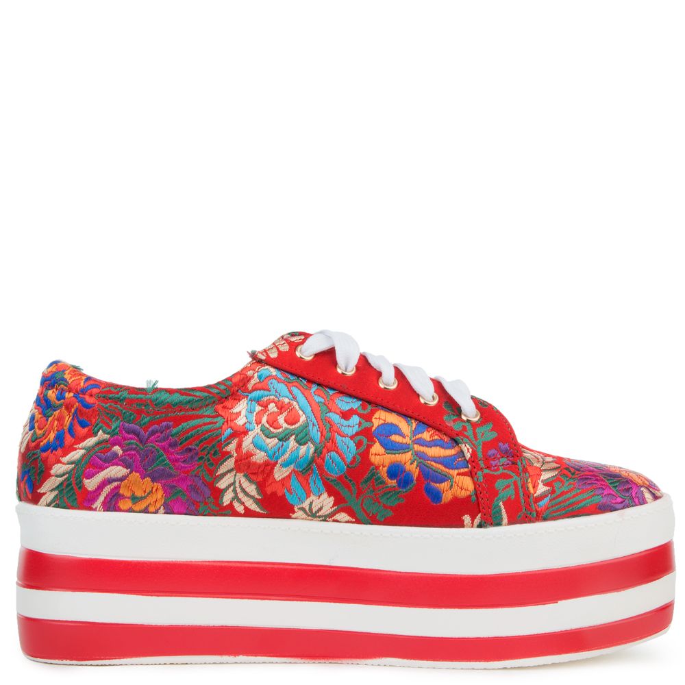 ELEGANT Ciana-3 Platform Sneakers CIANA-3 RED - Shiekh
