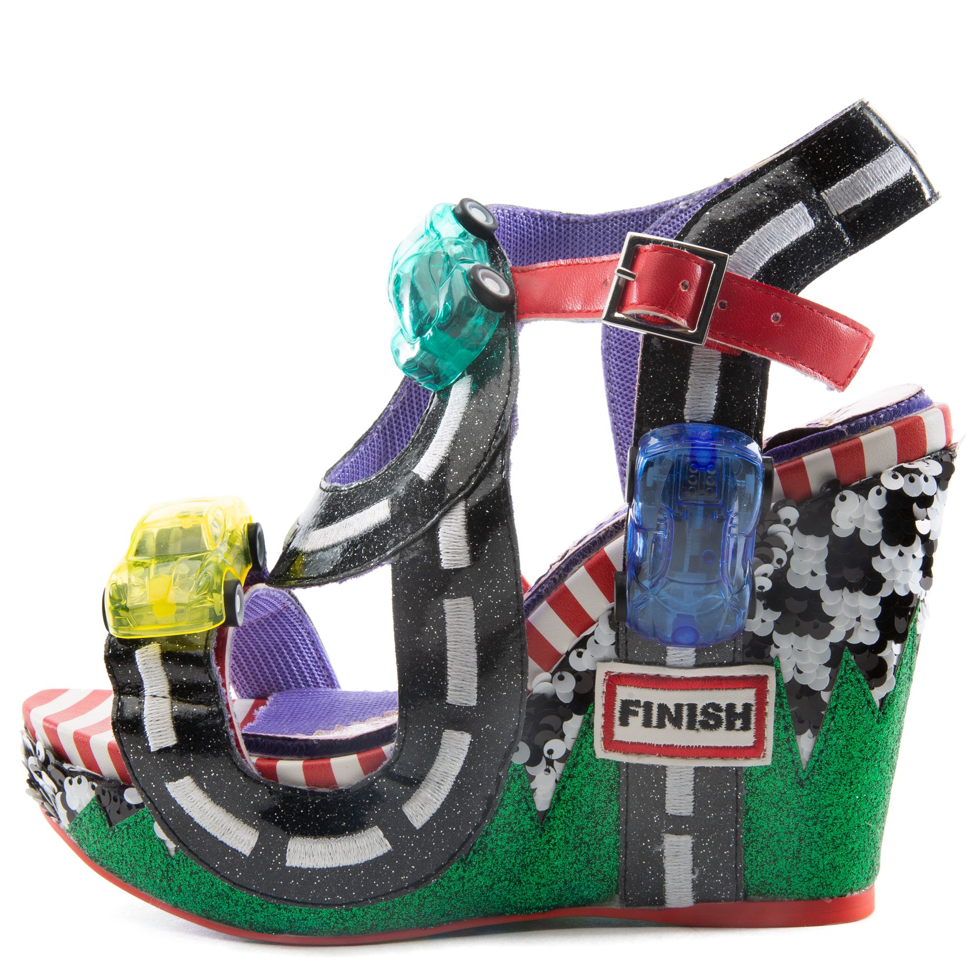 IRREGULAR CHOICE Spaghetti Junction Wedges 4368-15B-BLK - Shiekh