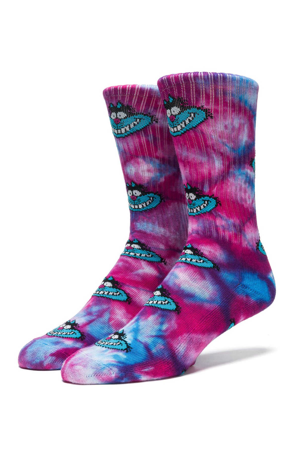 HUF The Mad Kat Crew Socks in Purple SK00140-BLK - Shiekh