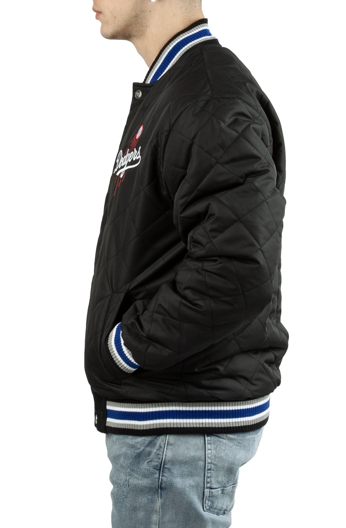 JH DESIGN LA Dodgers Champions Jacket DOD103COM3 BLK - Shiekh