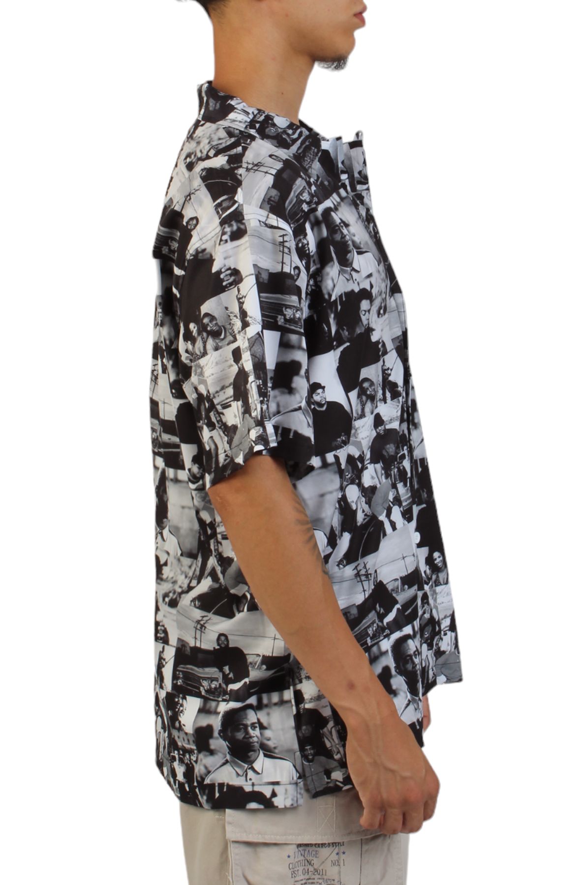 MAXIMA Boyz N The Hood Collage Button-Down Shirt 1D10005-BW - Shiekh