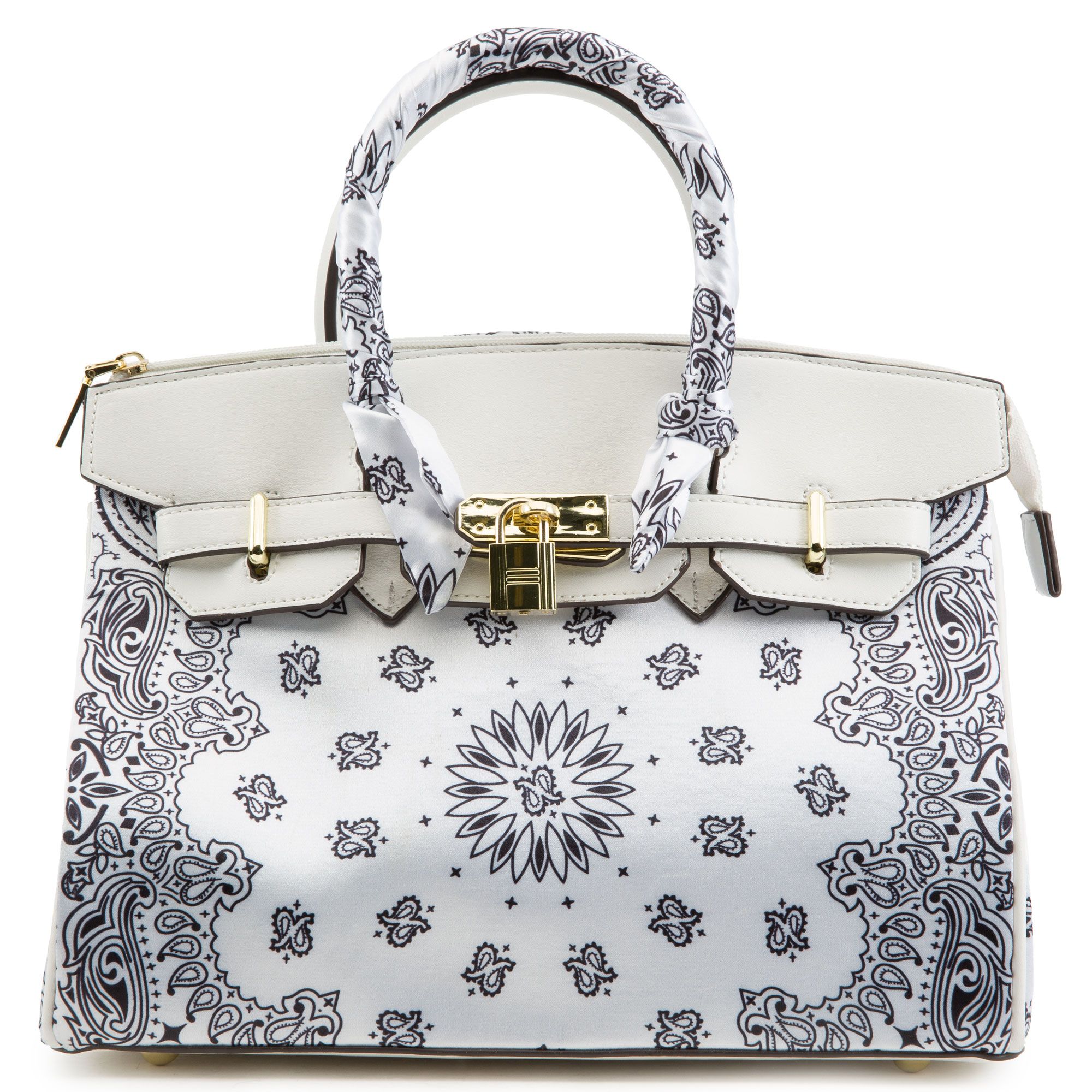 MATA GROUPS USA Paisley Tote Handbag MT-00002-WHTPAI - Shiekh