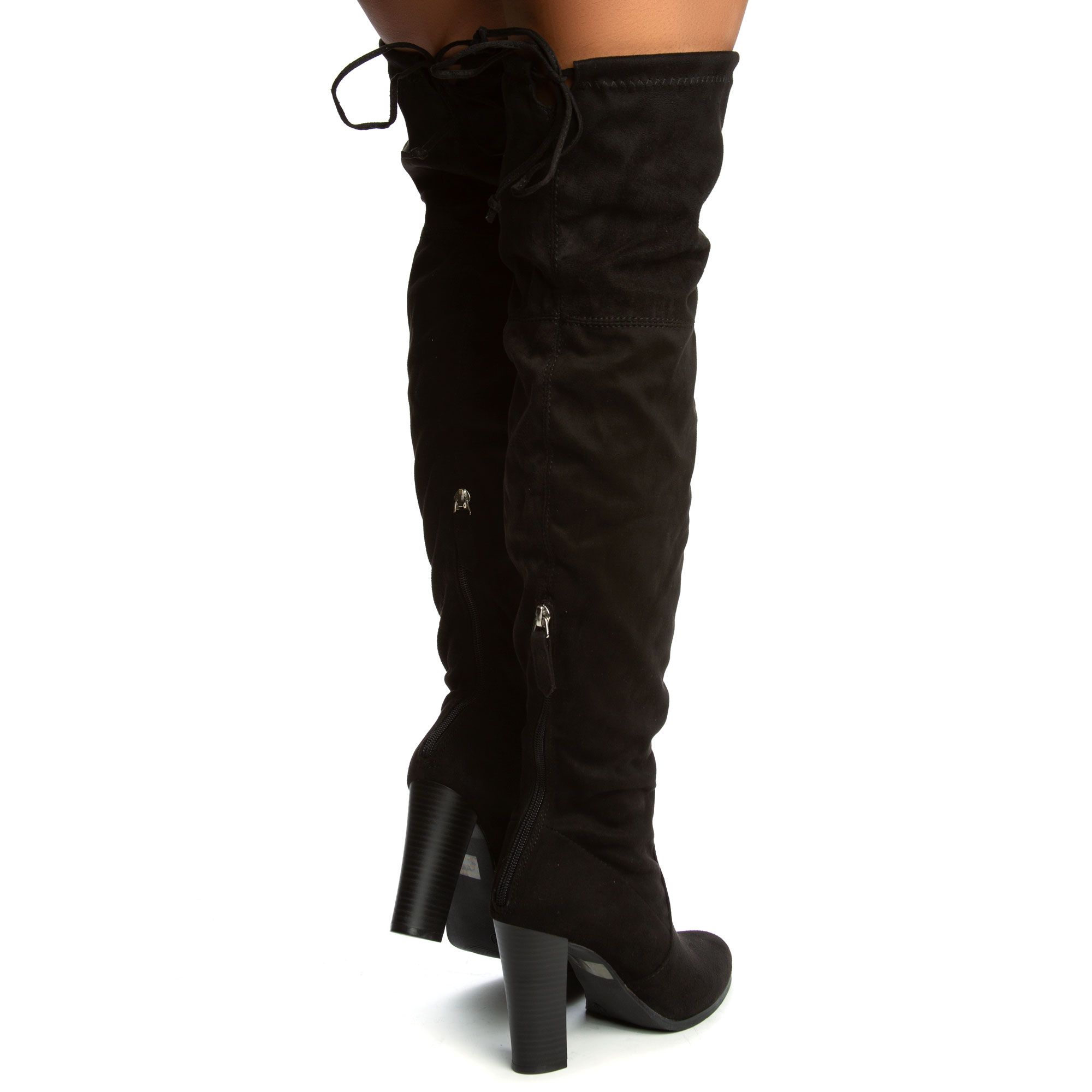WILD DIVA Valencia-20 Over The Knee Heel Boot VALENCIA-20-BKVS - Shiekh