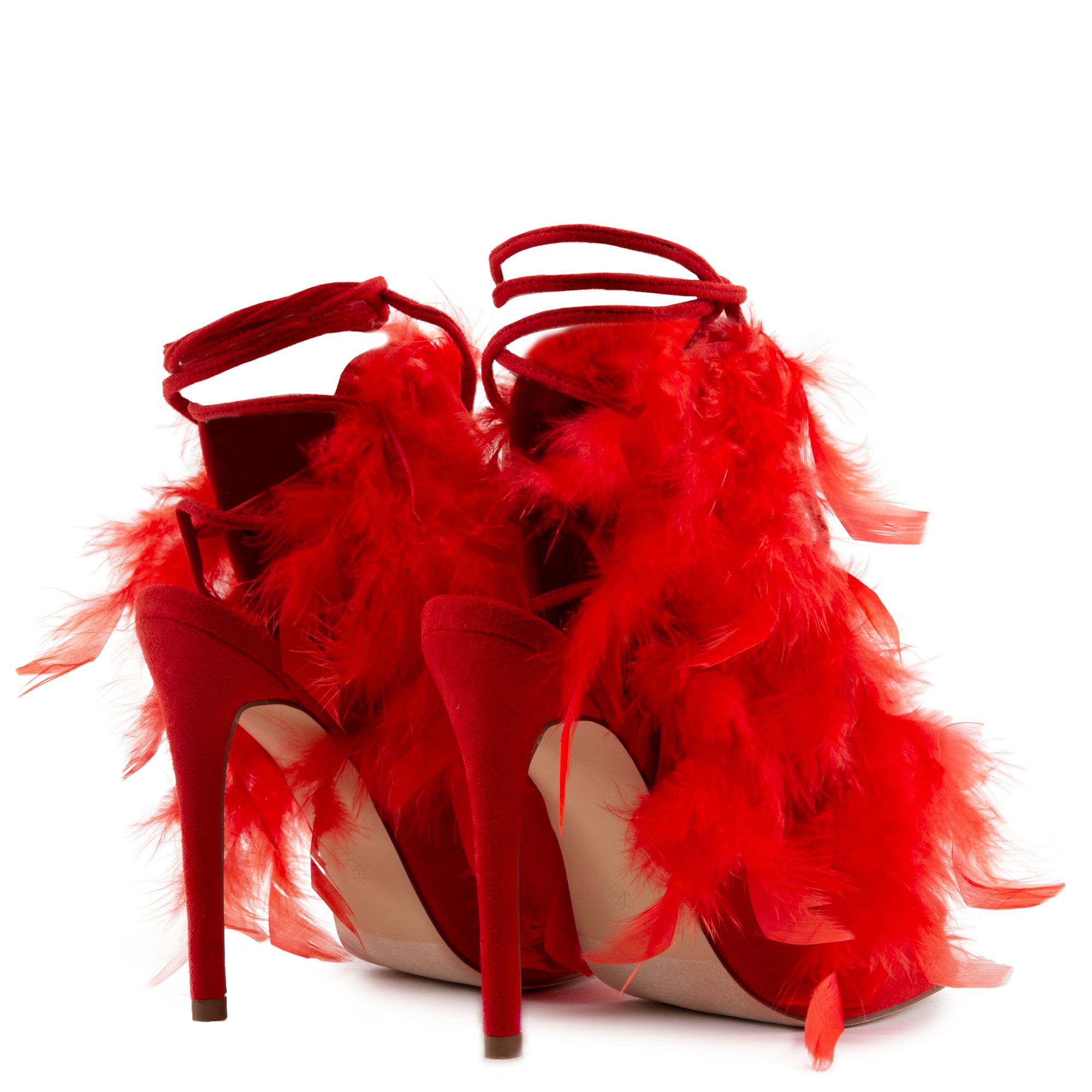 LILIANA Arabella-1 Feather All Over Heels ARABELLA-1-RED - Shiekh