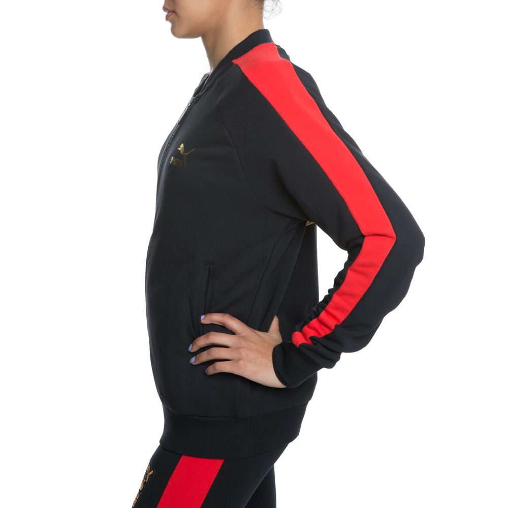 WOMEN'S PUMA x FUBU T7 JACKET PUMA BLACK/HIGH RISK RED