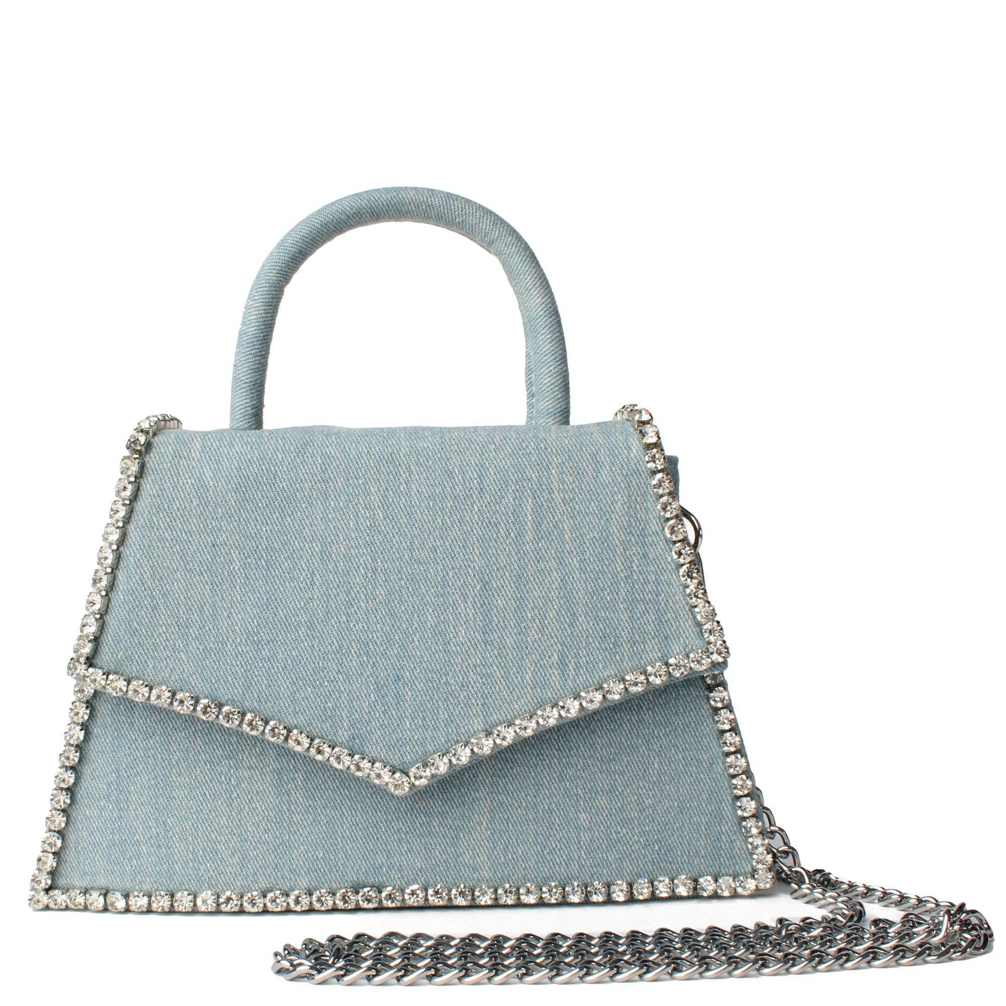 H&D ACCESSORIES, INC Denim Rhinestone Purse HPC5789-LBL - Shiekh