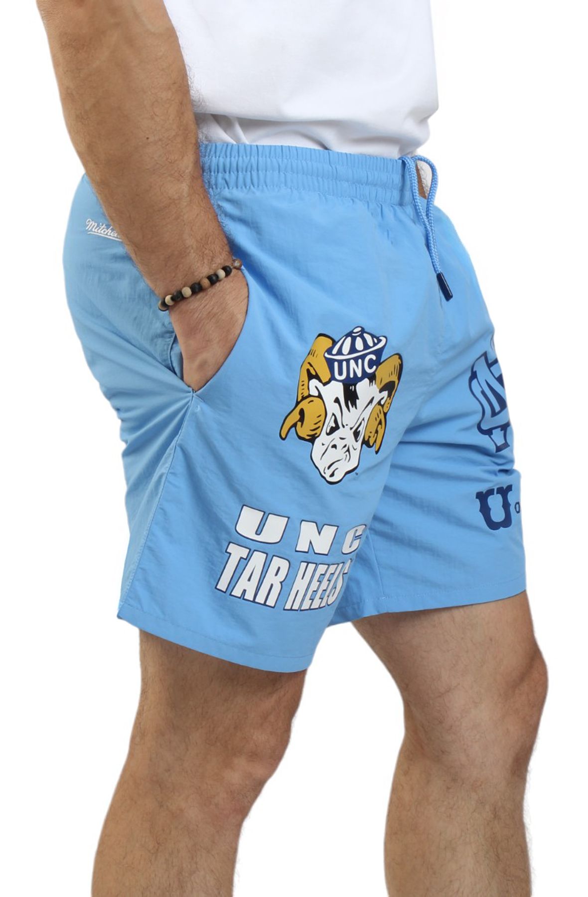 MITCHELL AND NESS University of North Carolina Multi Hit Nylon Shorts ...