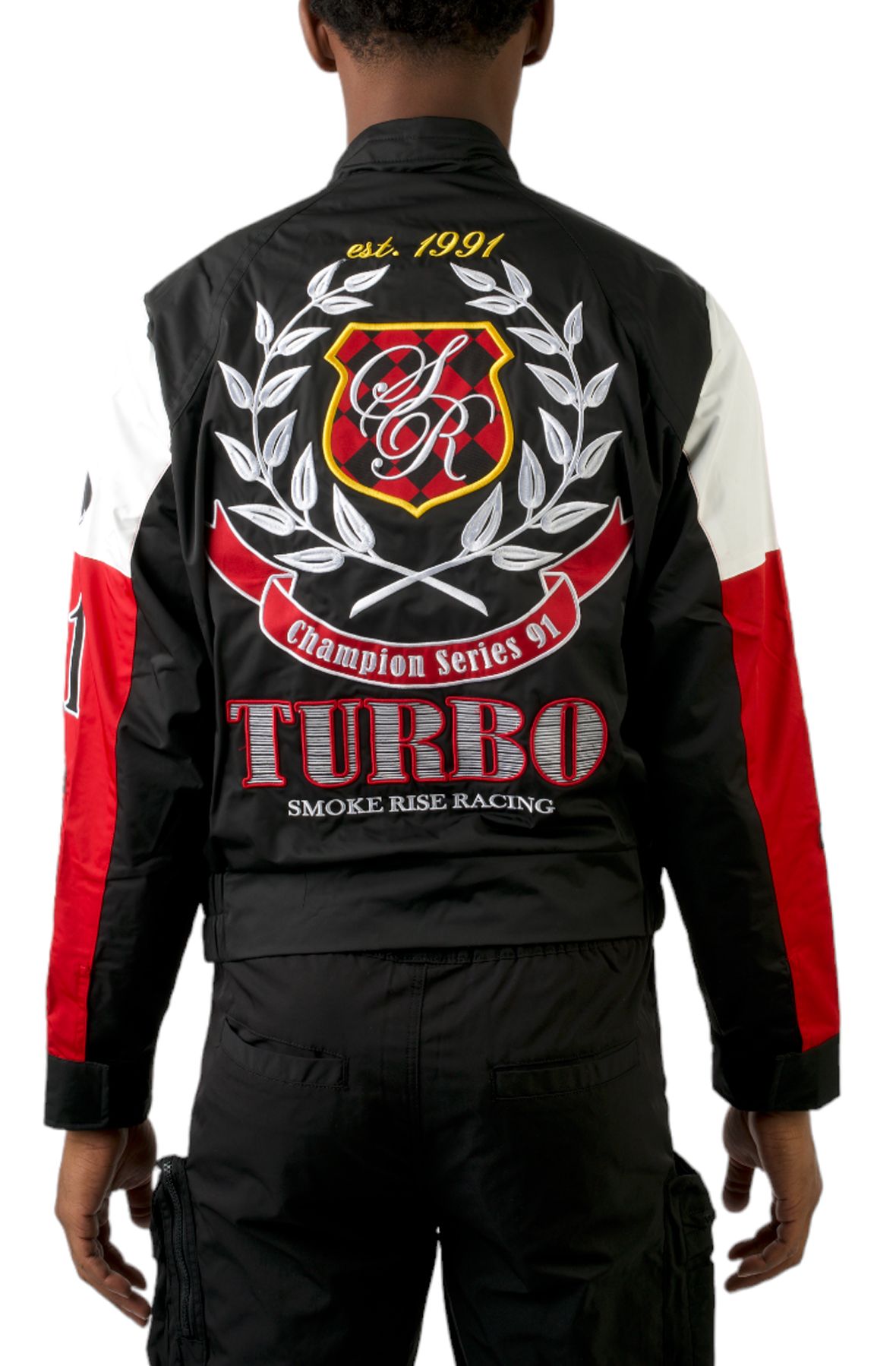 SMOKE RISE Raceway Jacket WW-23595SK-BLK - Shiekh