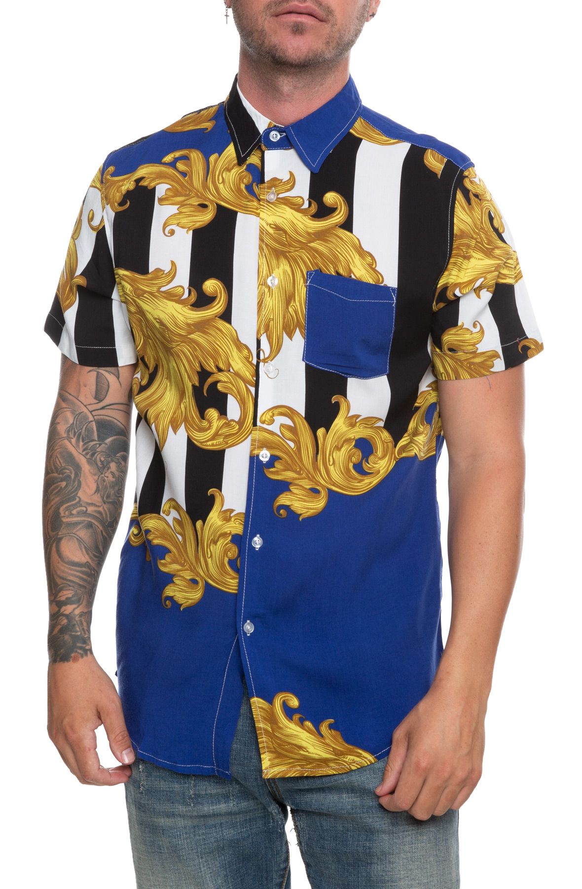 REASON Multi Print Luxe Woven Shirt S1-156-963 - Shiekh