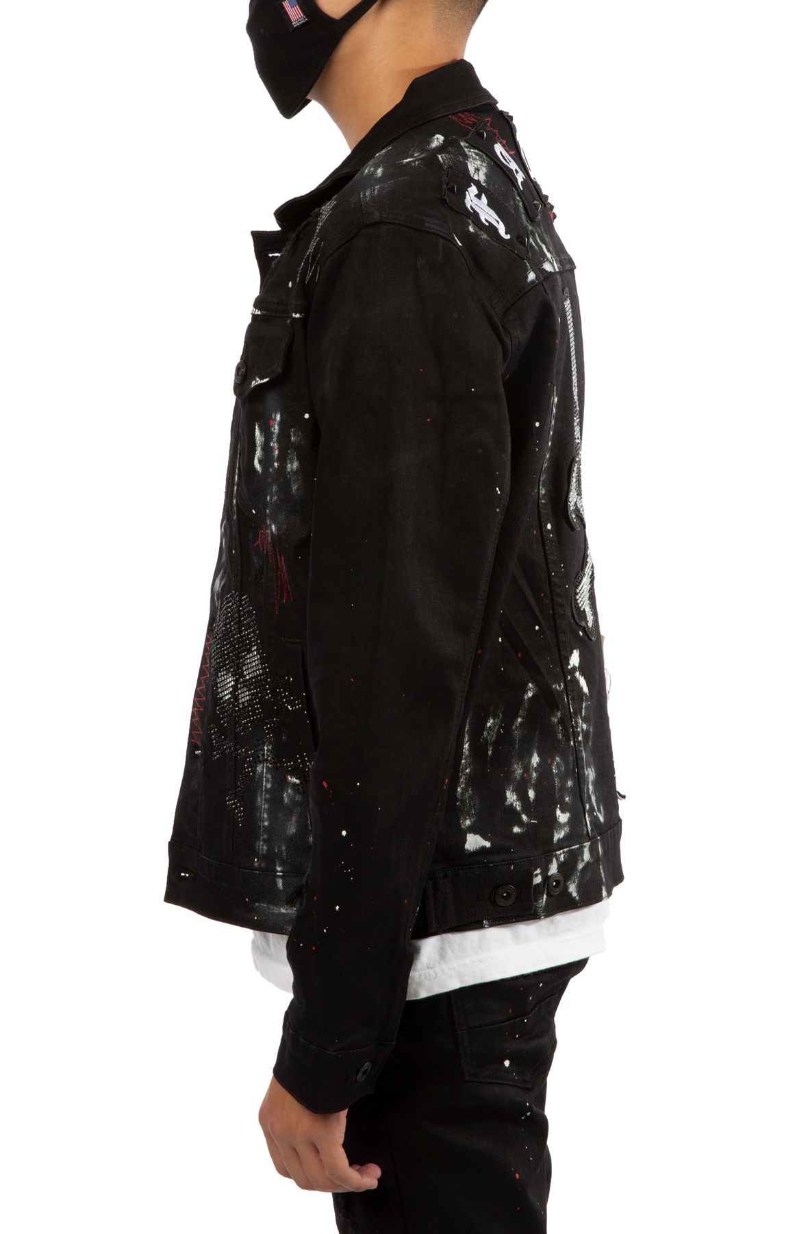 SMOKE RISE Ghost Flame Jacket JJ20639-BLK - Shiekh