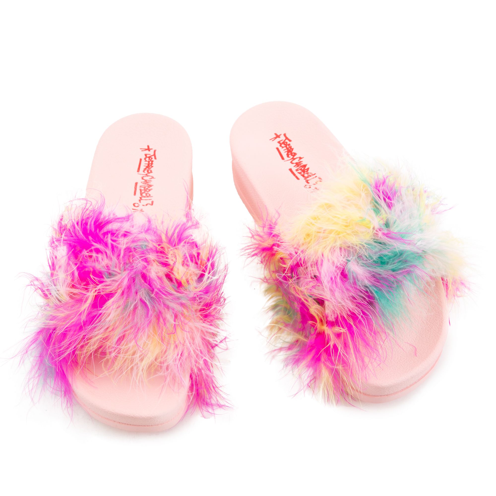 JEFFREY CAMPBELL Lucky Me Hot Pink Slides LUCKY-ME-H-PINK MULTI - Shiekh