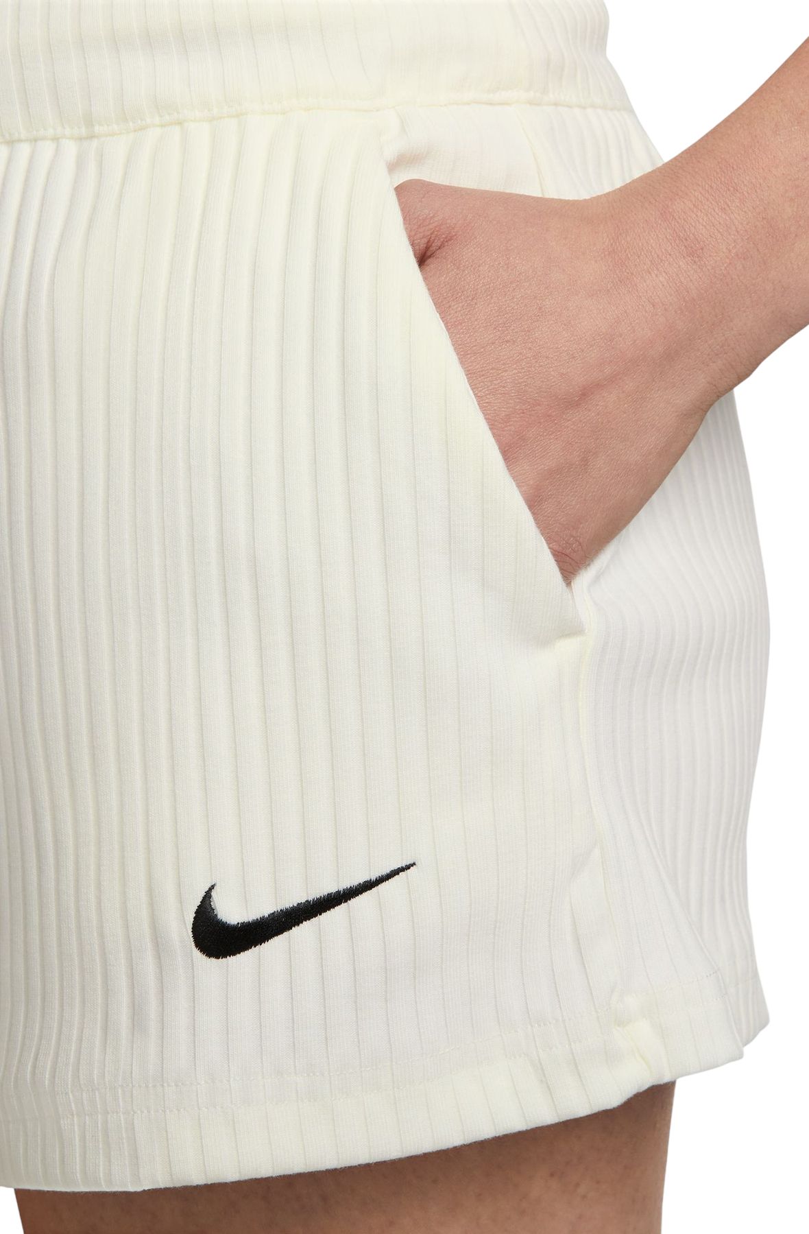 NIKE High-Waisted Ribbed Jersey Shorts DV7862 133 - Shiekh