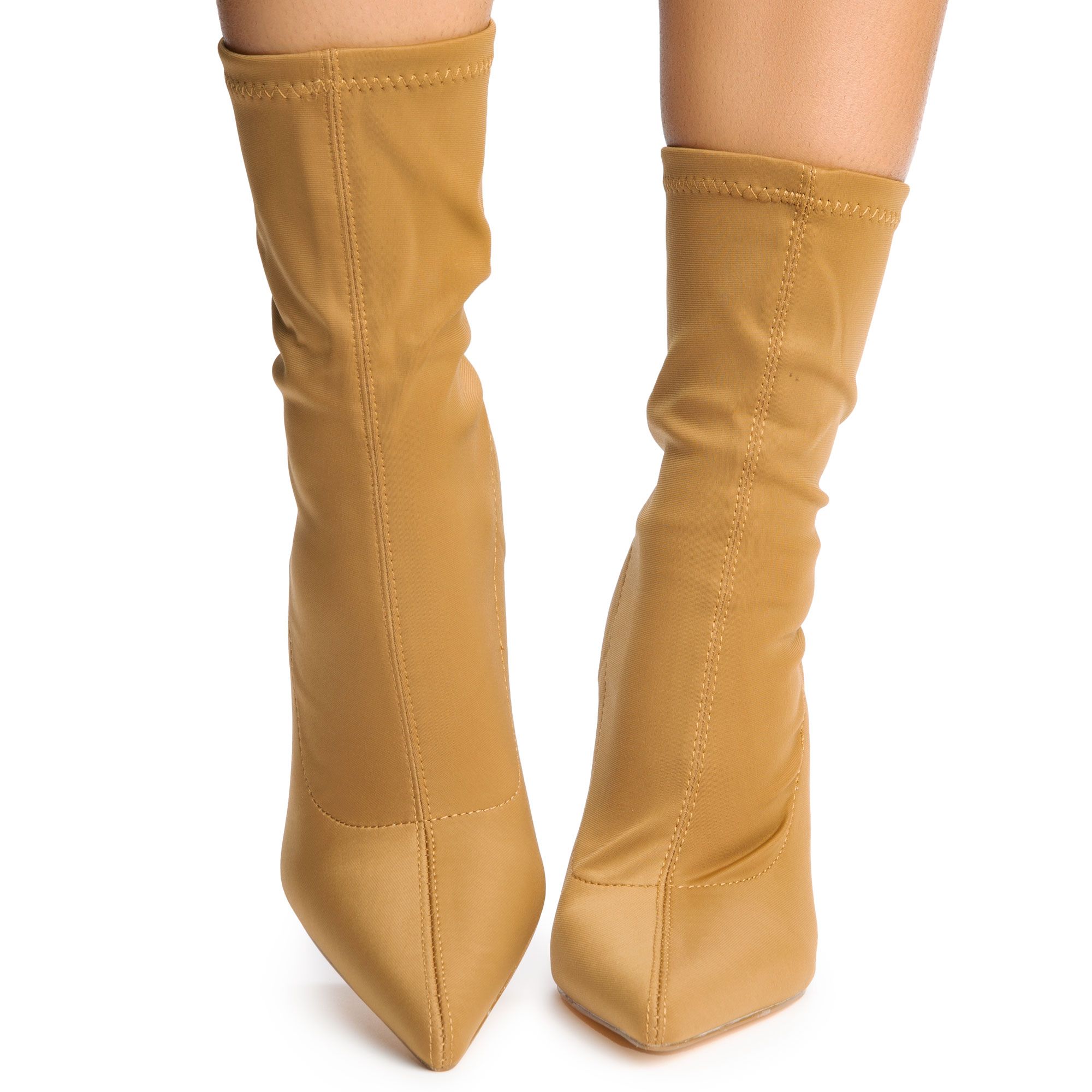 LILIANA Resha-2 Clear Heel Bootie RESHA-2-HNY - Shiekh