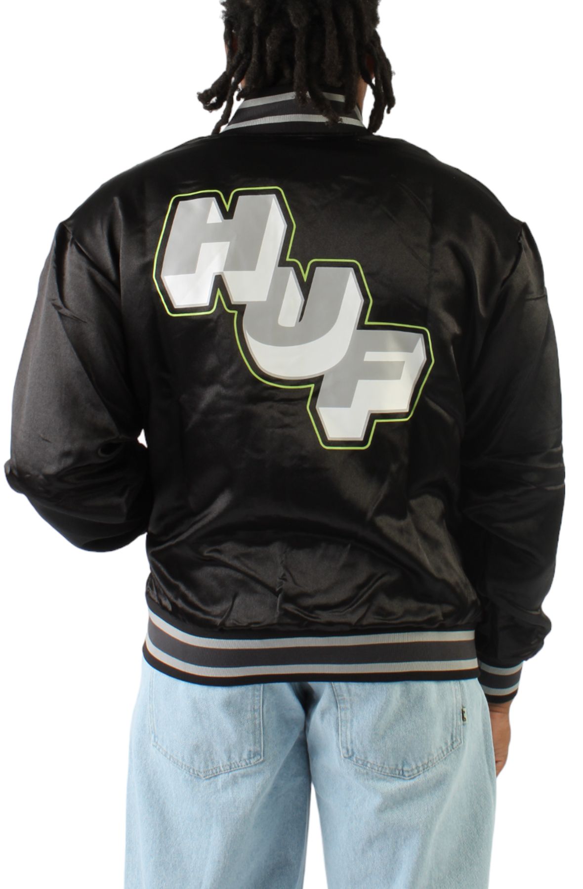 HUF Galactic Stack Baseball Jacket JK00409 - Shiekh