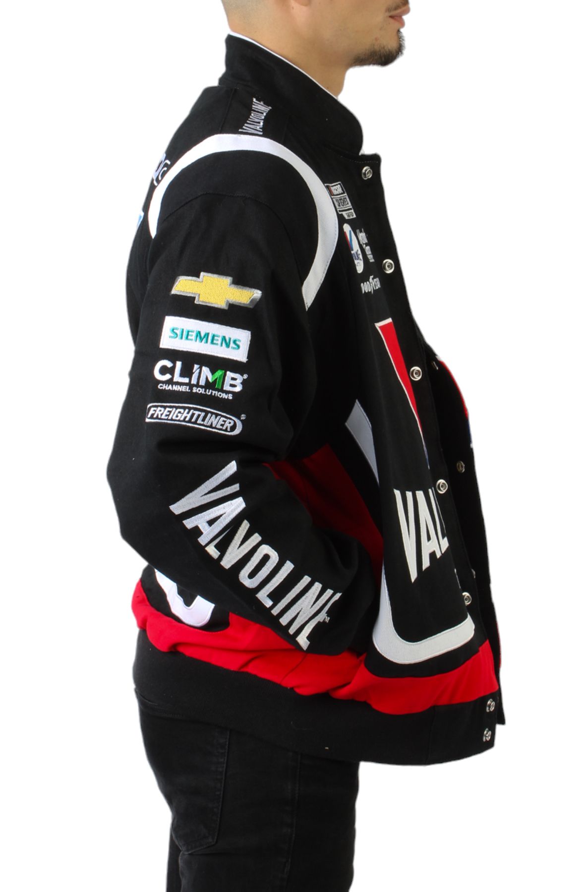 JH DESIGN Valvoline Racing Jacket KLO303VA23-BLK-RED - Shiekh