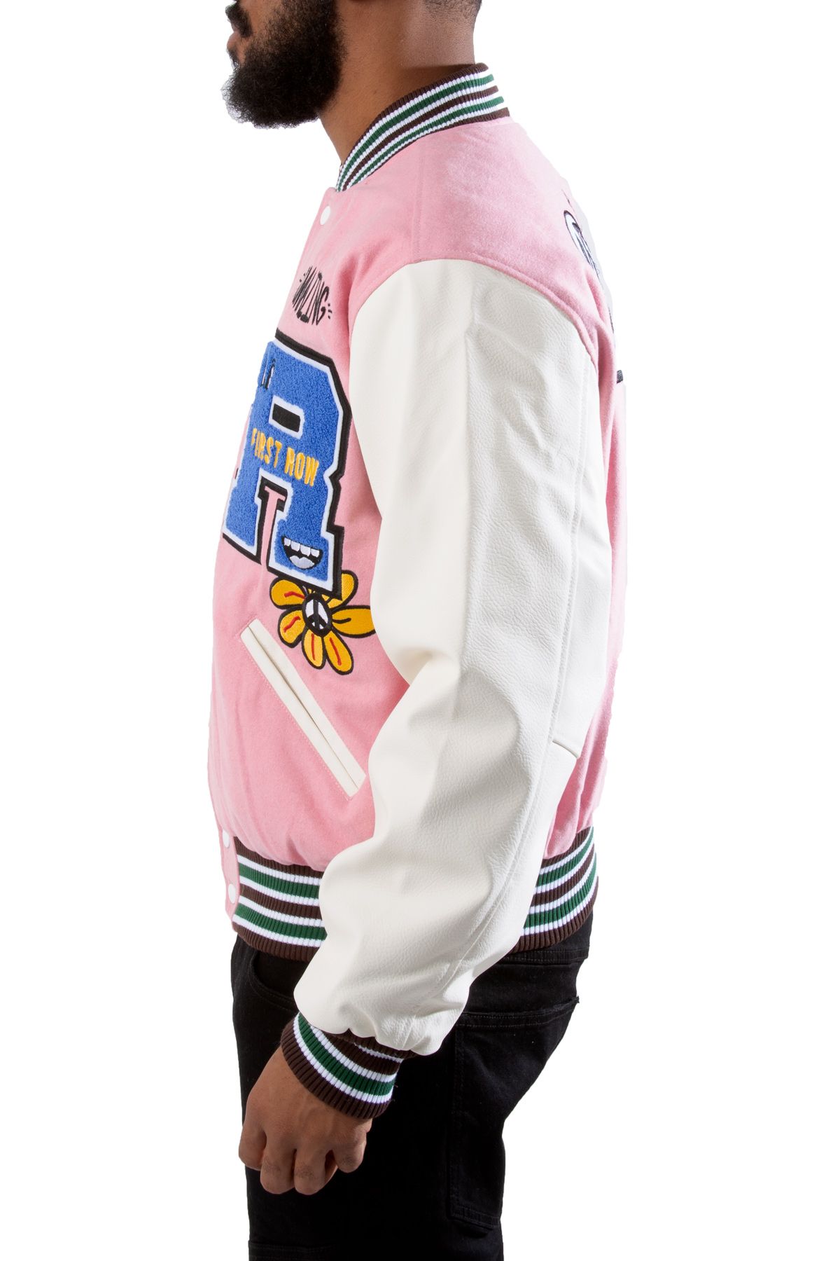 FIRST ROW Amazing Letterman Jacket FRJ0003-PNK - Shiekh
