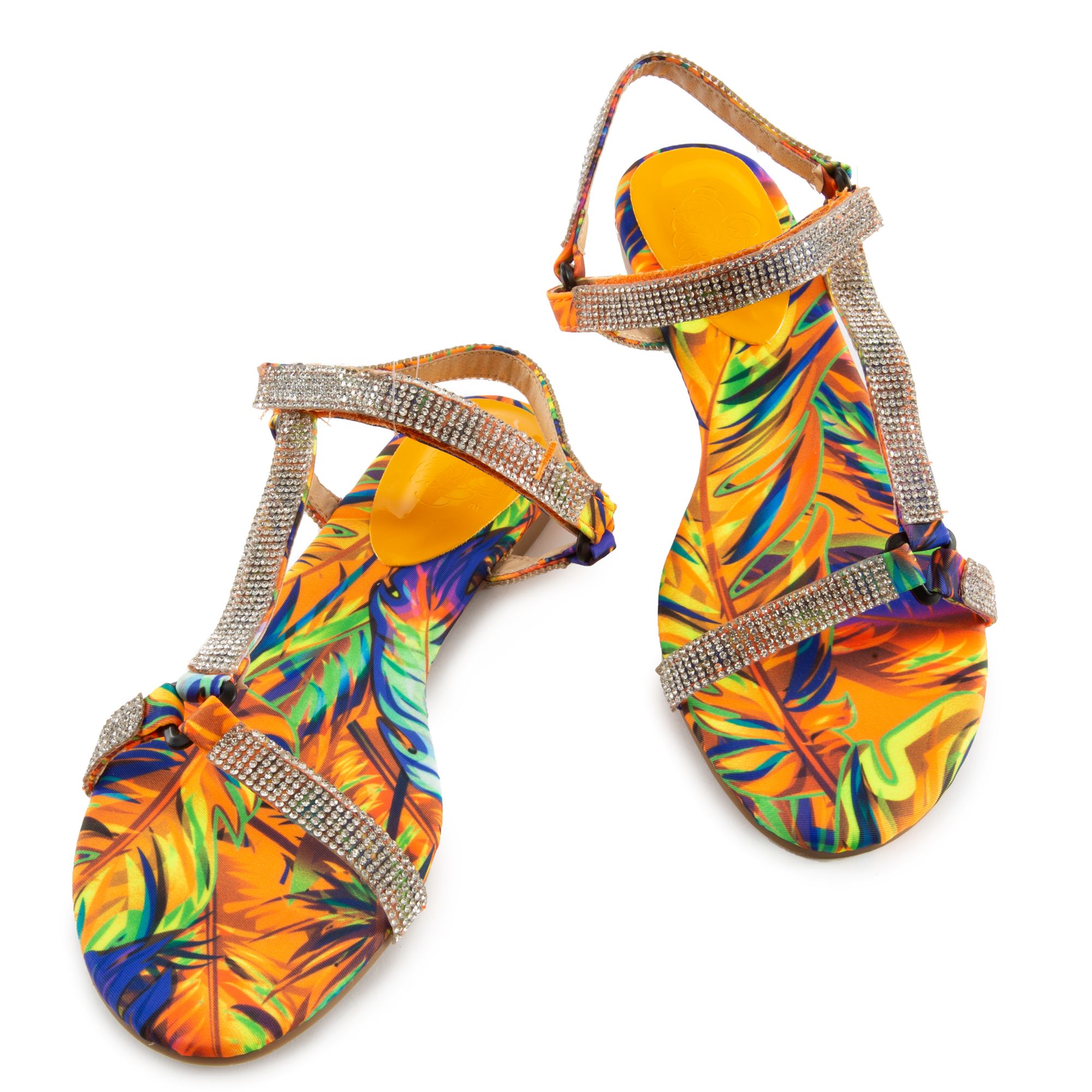 LILIANA Senorita-1 Rhinestone Strap Sandals SENORITA-1-MULT - Shiekh