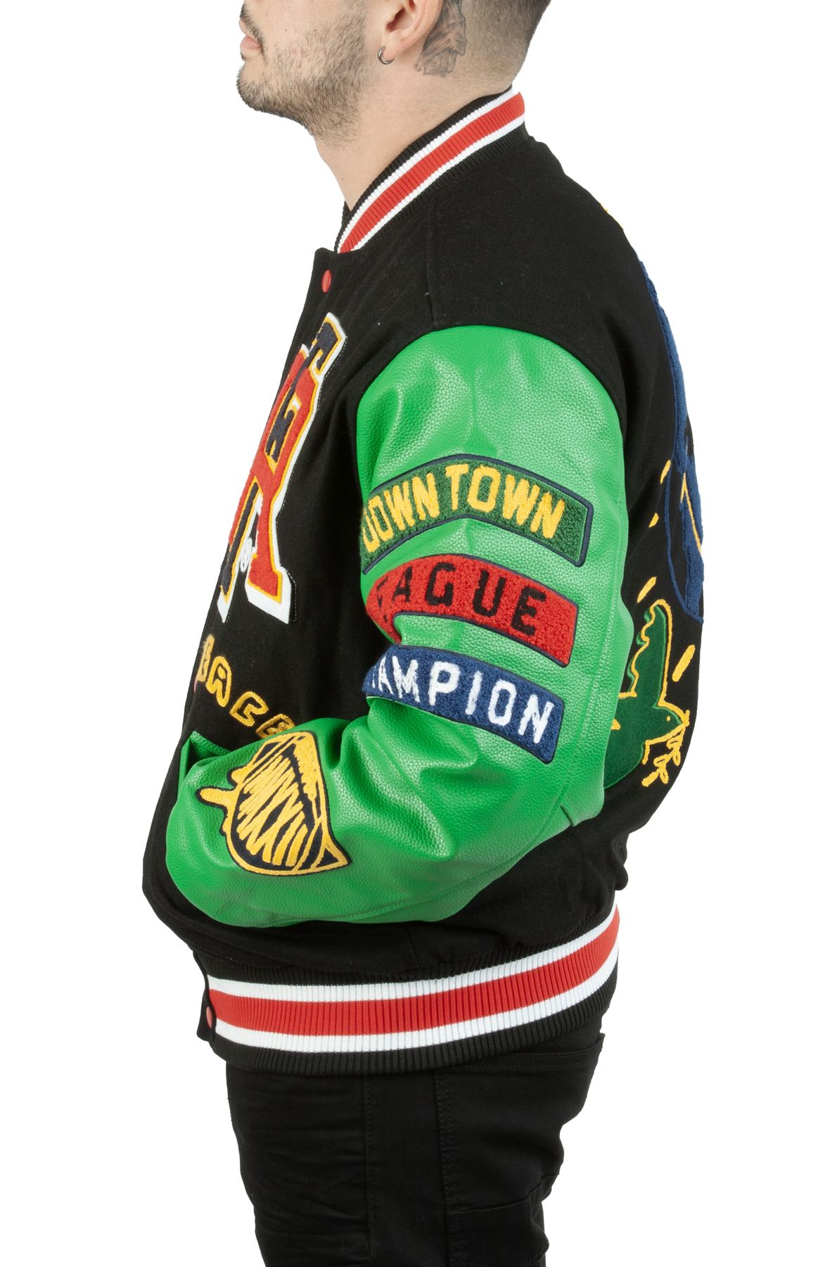 FIRST ROW Multi Colorblock Jacket FRJ0025-BLK-MULTI - Shiekh