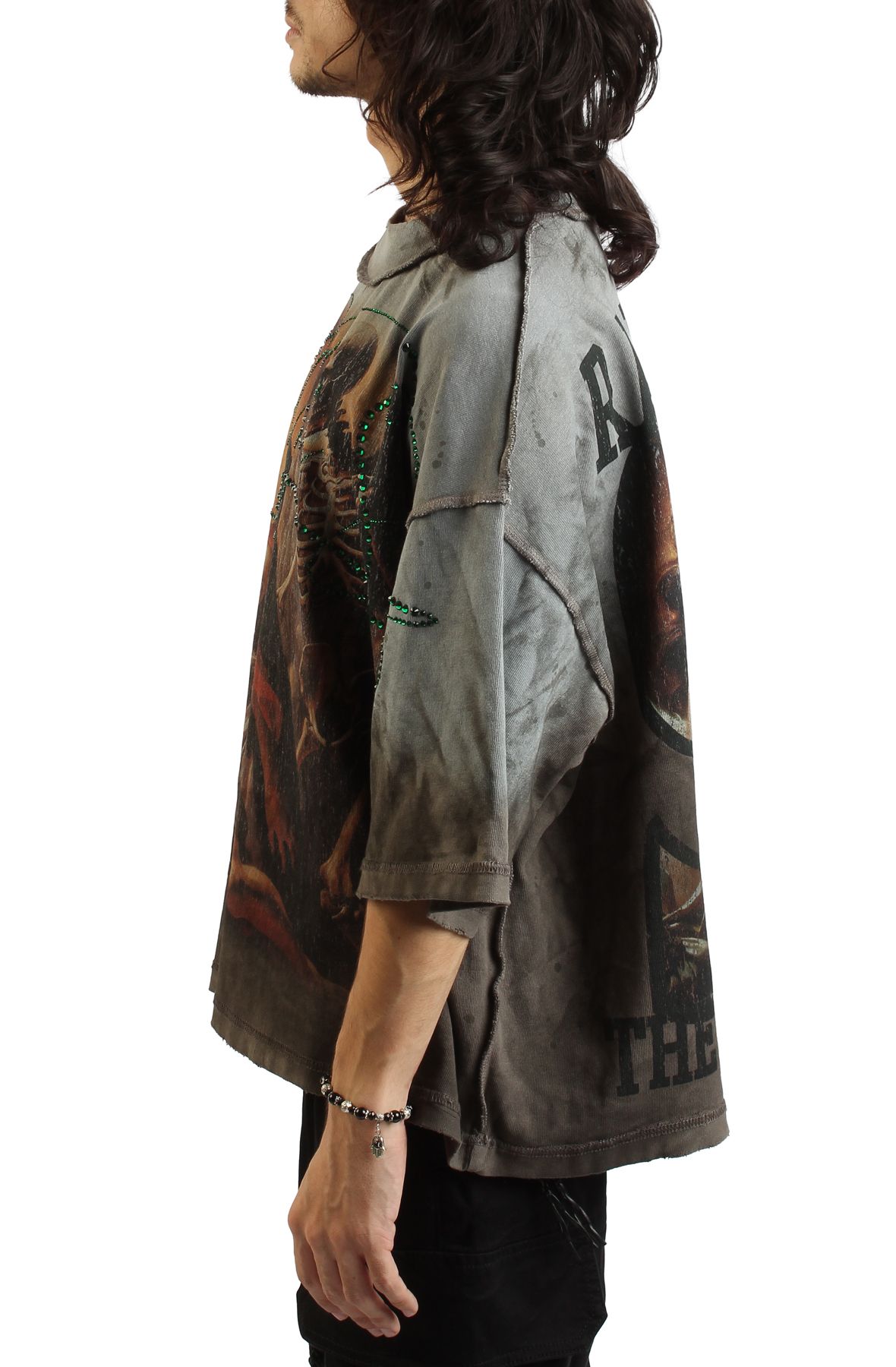 RARE PEACE Save Our Souls Oversized Rhinestone Cropped T-Shirt RT5063 ...