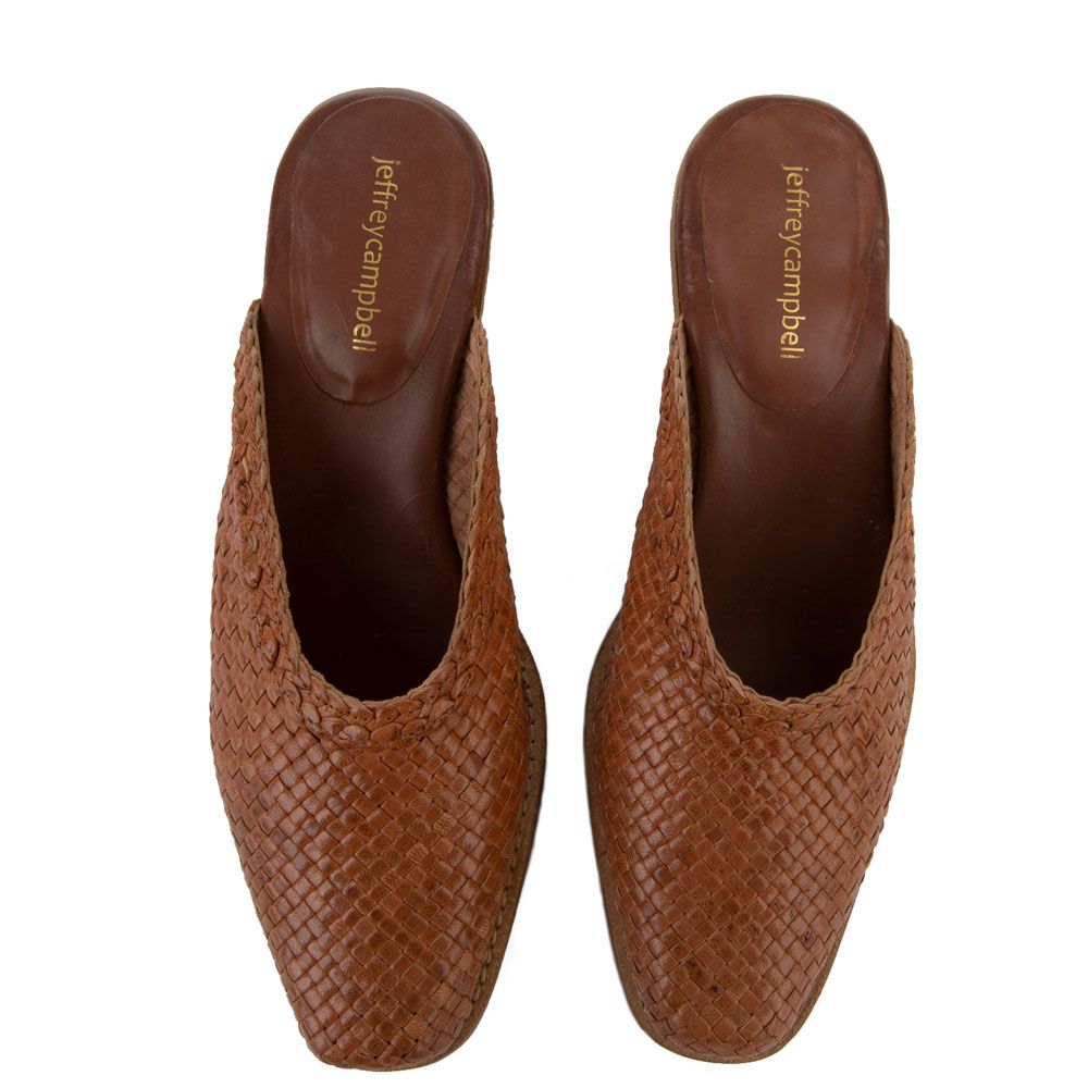JEFFREY CAMPBELL Avanti Weave Mule AVANTI TAN - Shiekh