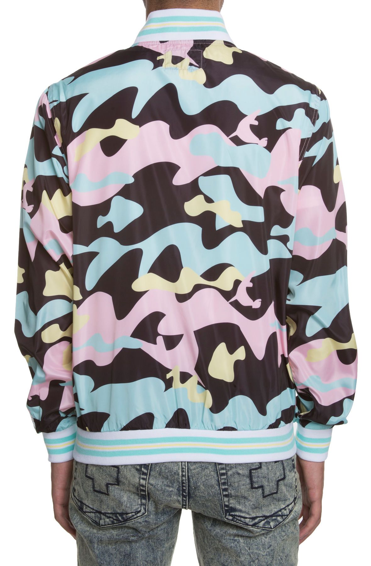 PINK DOLPHIN The Camo Varsity Jacket in OH11705GFJCA2 - Shiekh