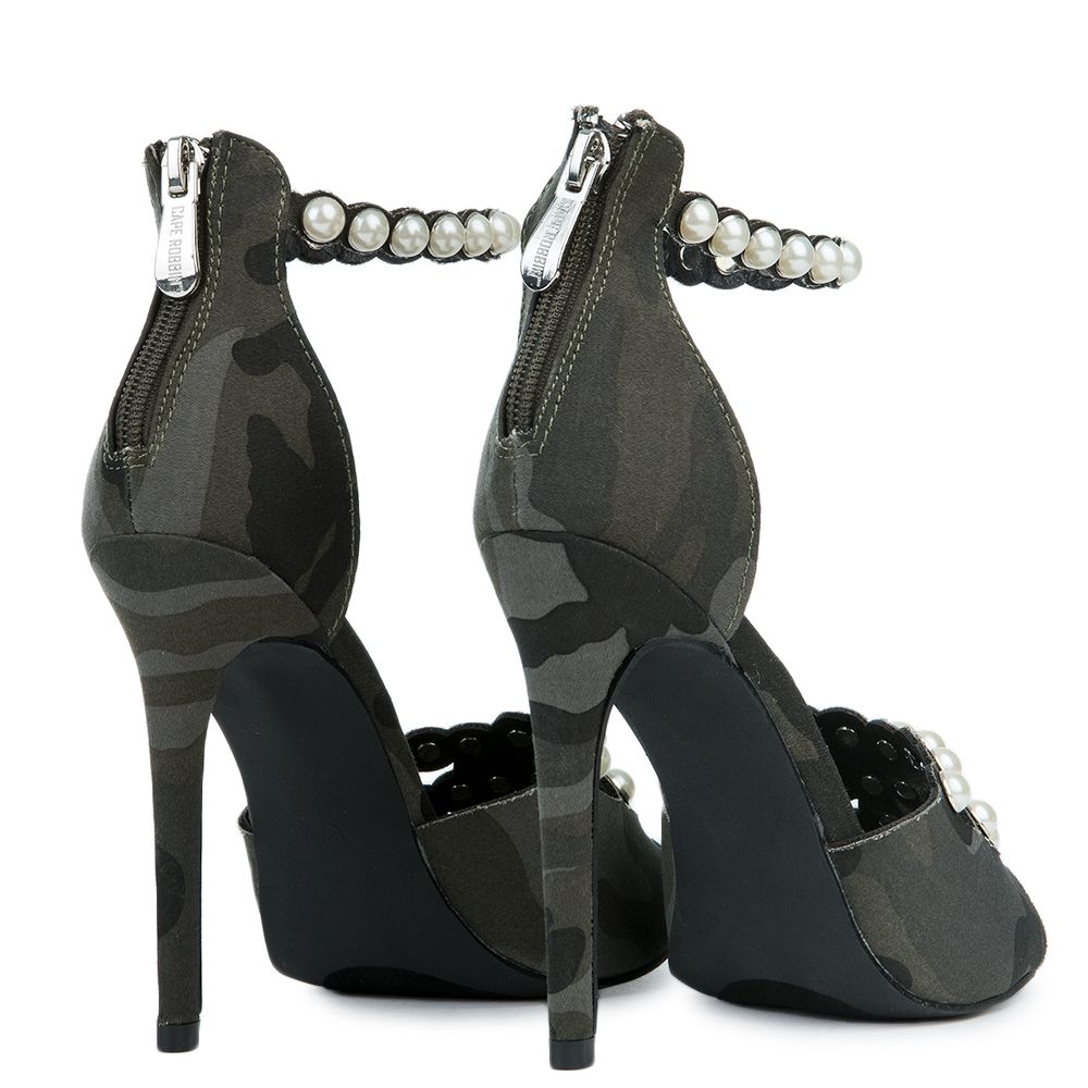 CAPE ROBBIN Meg-47 Army Grey High Heel MEG-47/ARMY - Shiekh