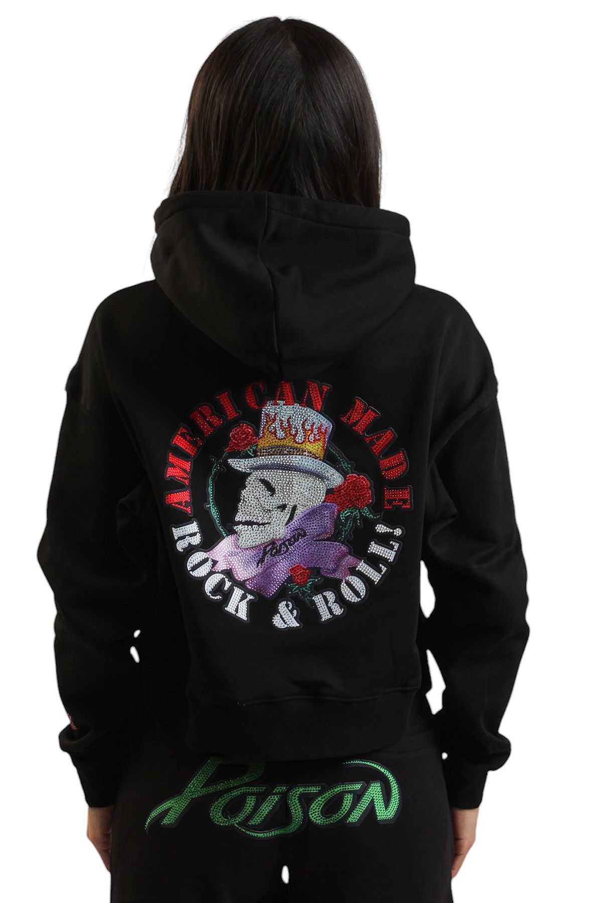 MAXIMA POISON CROPPED HOODIE P3C0011-BLK - Shiekh
