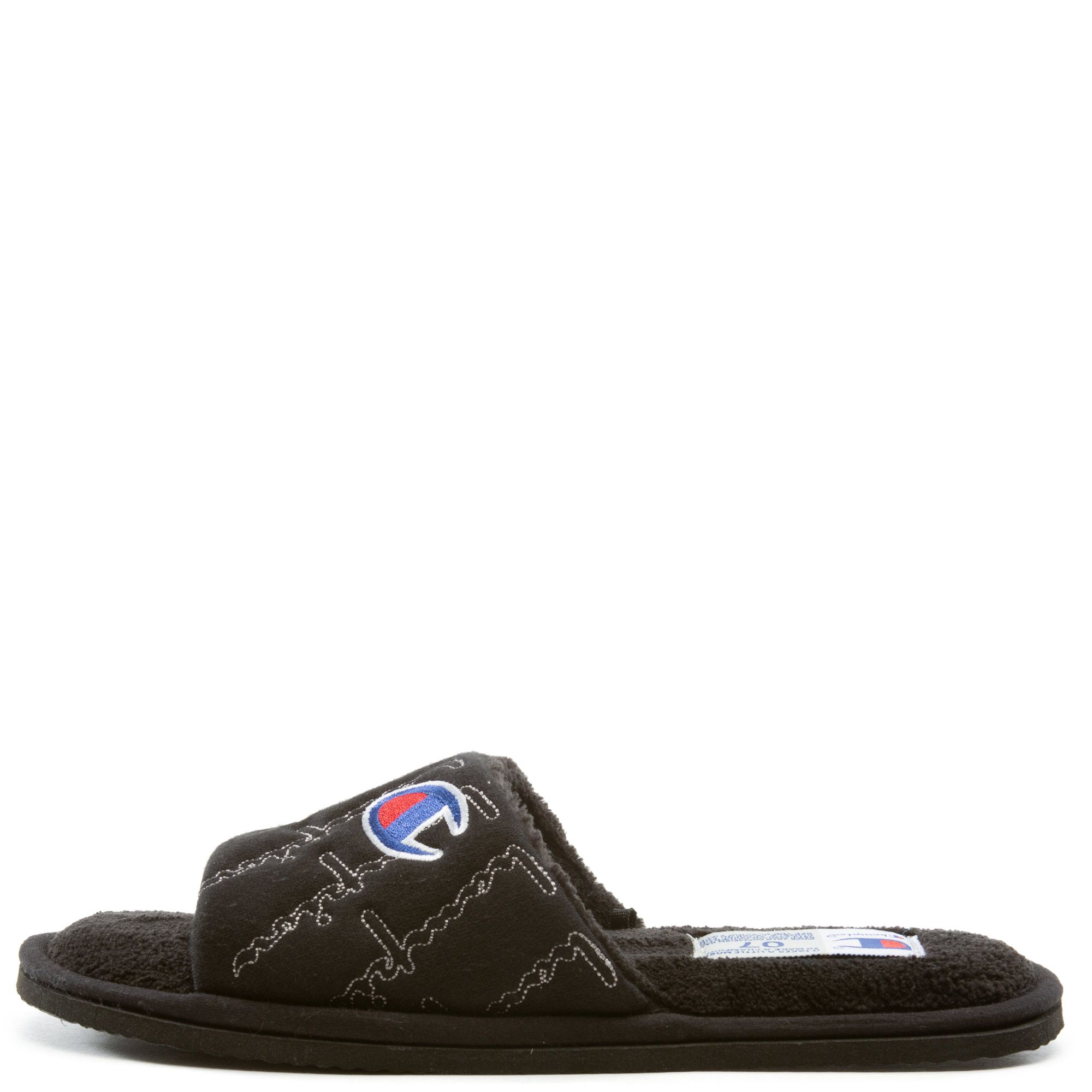 CHAMPION Hotel Slipper OT Slides CP101036WBLK - Shiekh