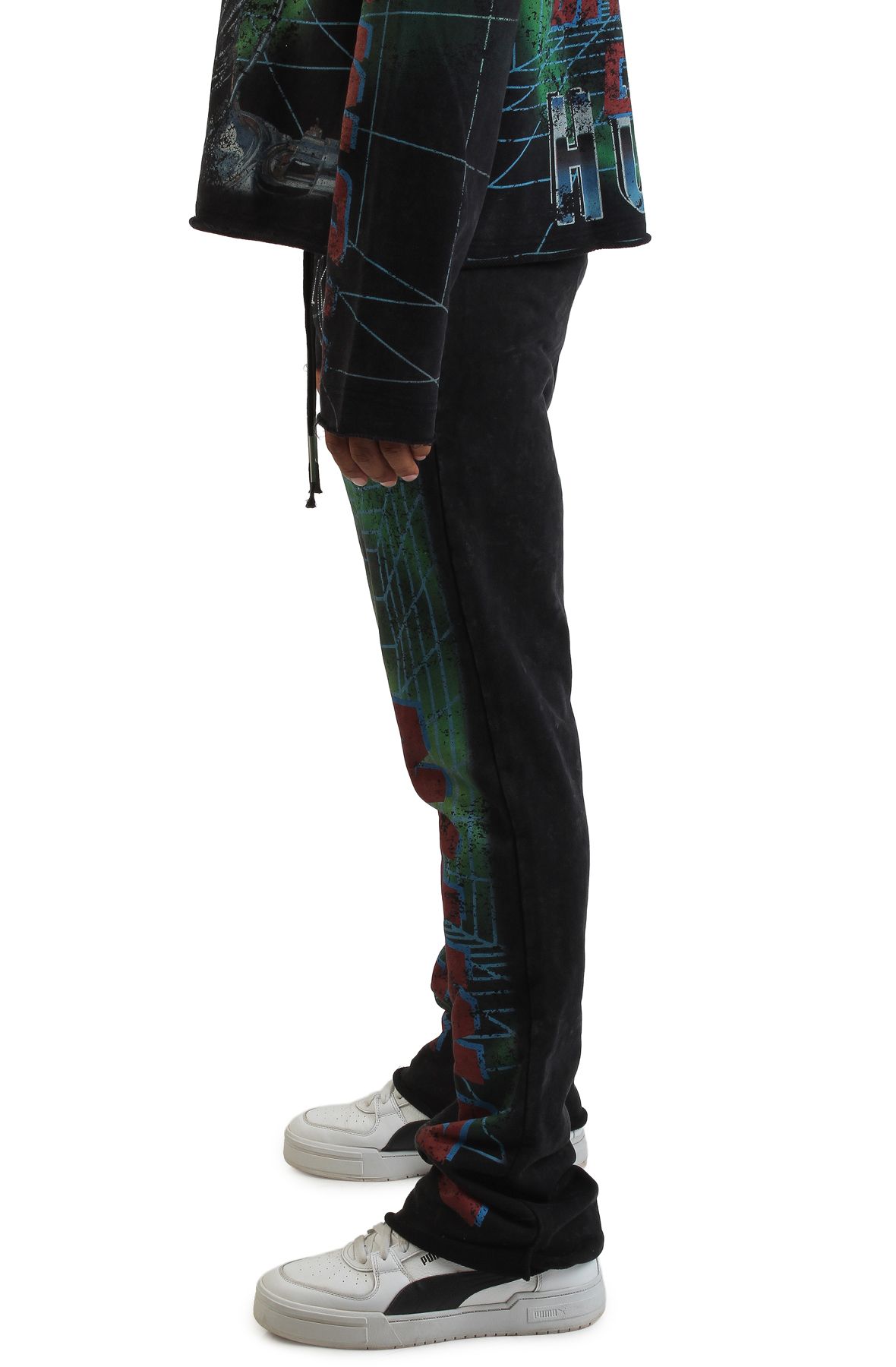 FIRST ROW Post Human Matrix Flare Jogger FRB2499-BLK - Shiekh