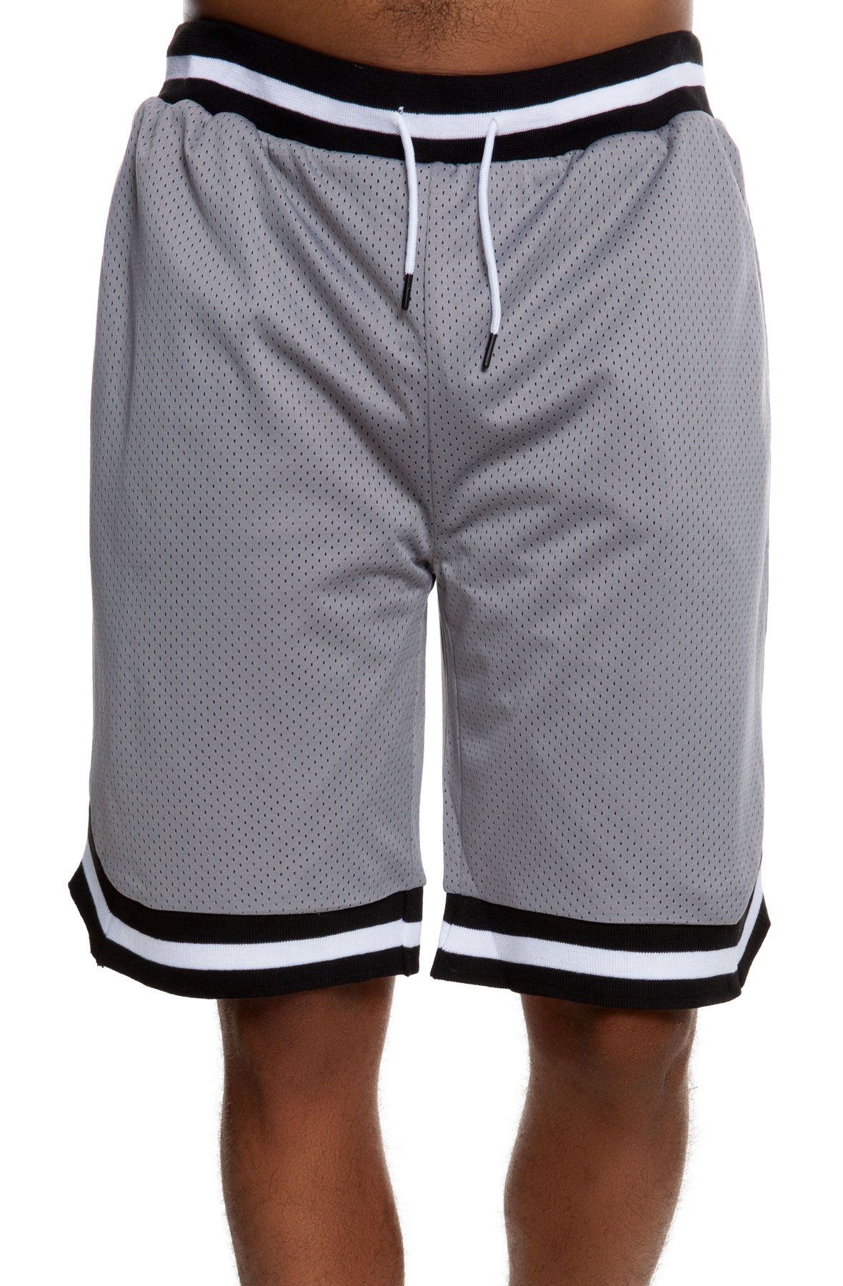 REBEL MINDS Gully Mesh Trim Shorts 191-920 GREY - Shiekh