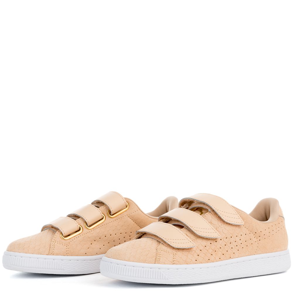 PUMA Women's Basket Strap Exoticskin Natural Vachetta Sneaker 36270703 ...