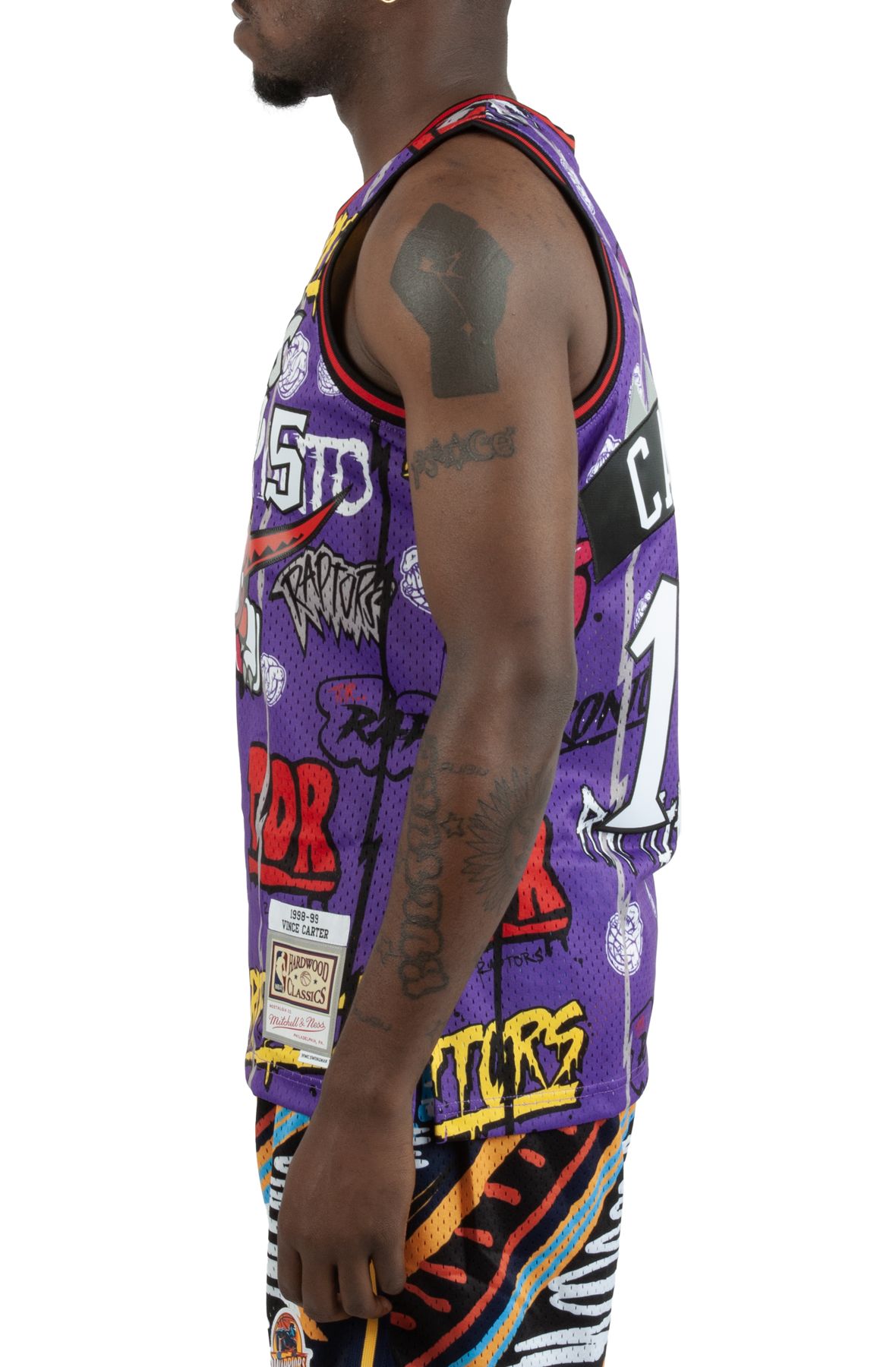 MITCHELL AND NESS NBA Slap Sticker Raptors Swingman Jersey TFSM4768 ...