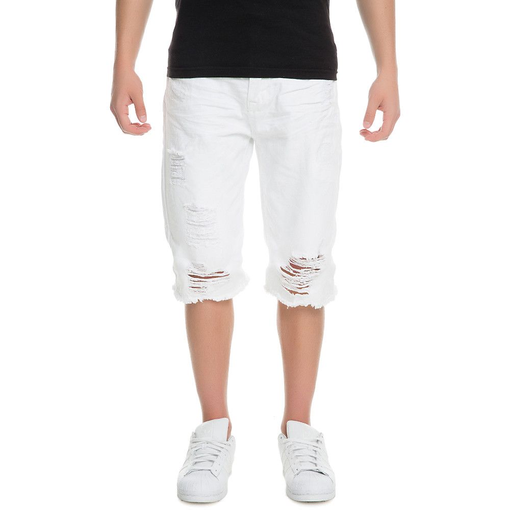 FBRK Men's Twill Rip Shorts JS 7110 WH - Shiekh
