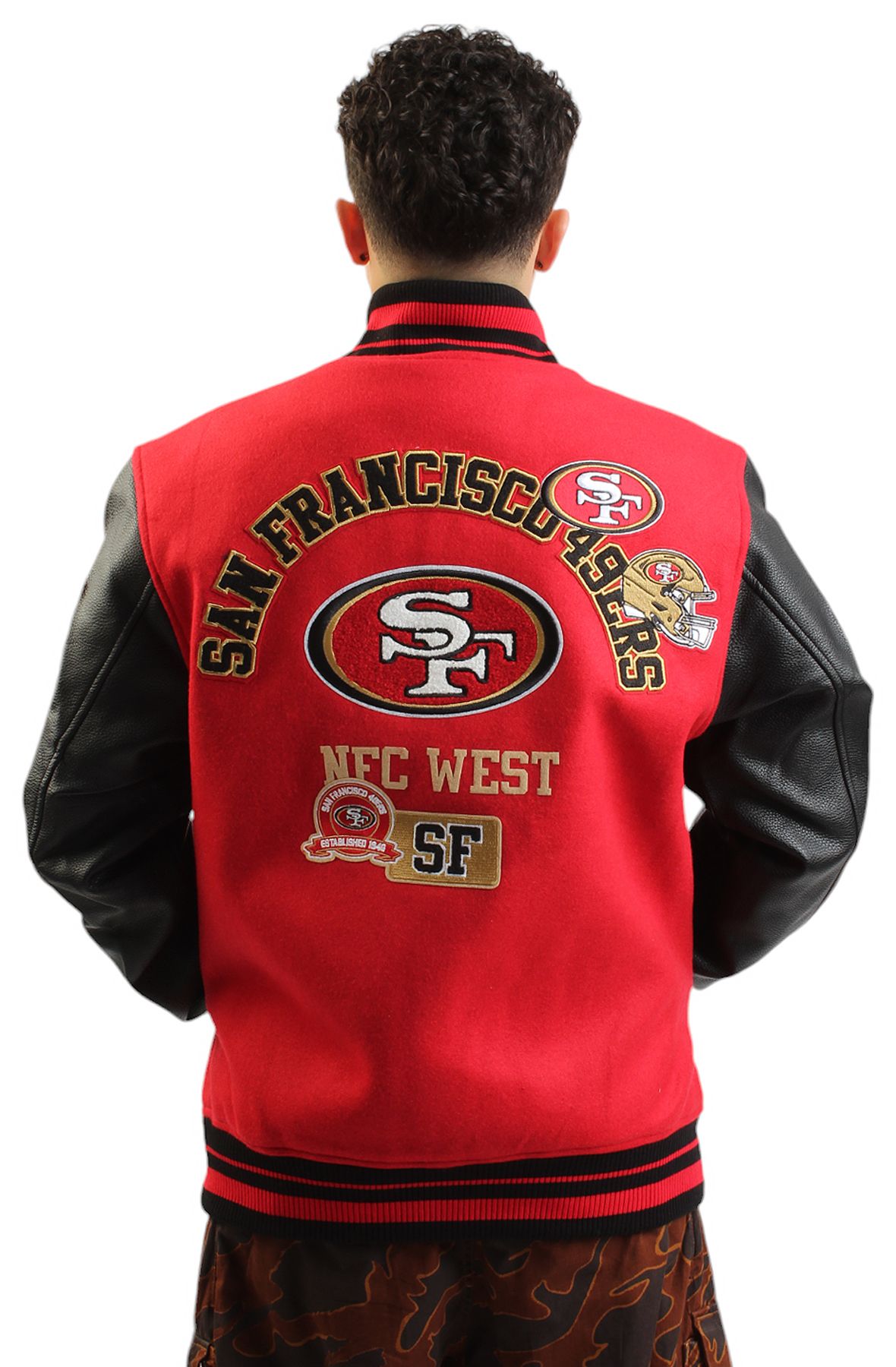 PRO STANDARD NFL 49ers Area Code Varsity Jacket FS46410386-RBK - Shiekh