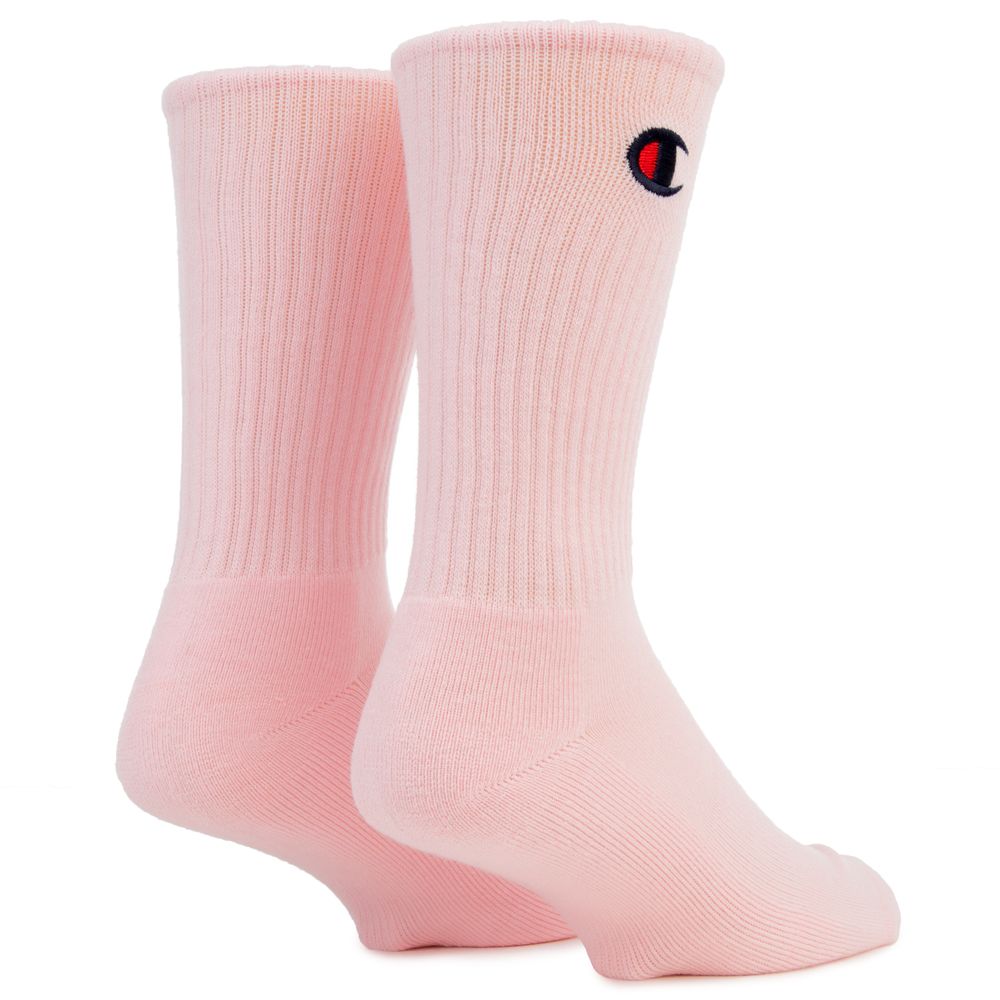 CHAMPION C LOGO EMBROIDERED SOCK A2226 PKN - Shiekh