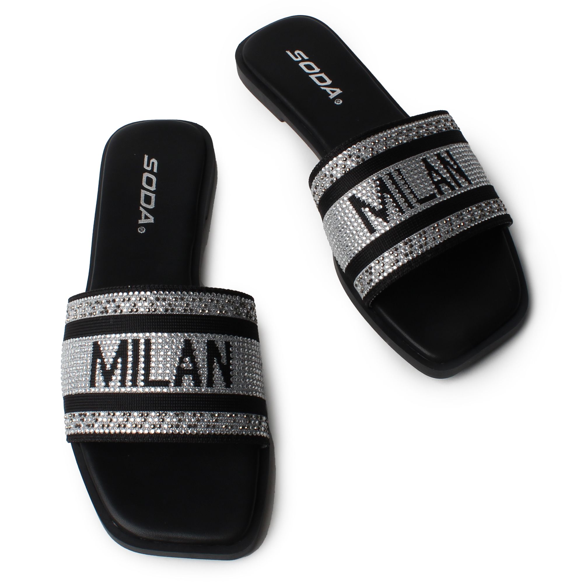 FORTUNE DYNAMICS Deco-S Flat Sandal FD DECO-S-BLK/SL - Shiekh