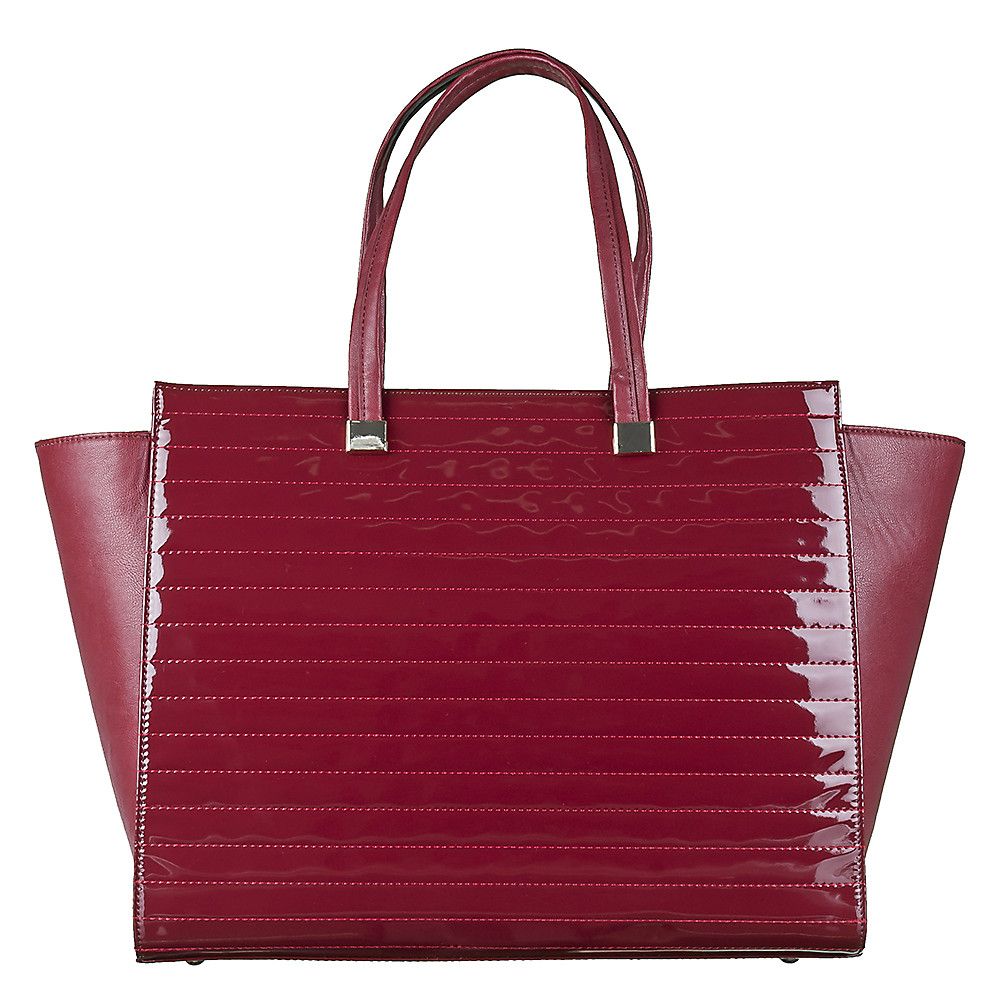 INSTYLE CO. Quilted Patent Tote 23203/RED - Shiekh