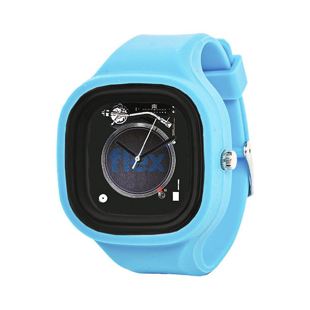 FLEX DJ Collection Watch BLUE TURNTABLE - Shiekh