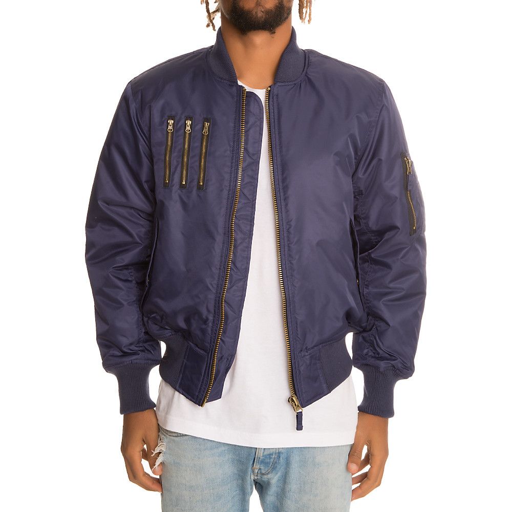 GENUINE Men's M1 Bomber Jacket HS-601 NAV - Shiekh